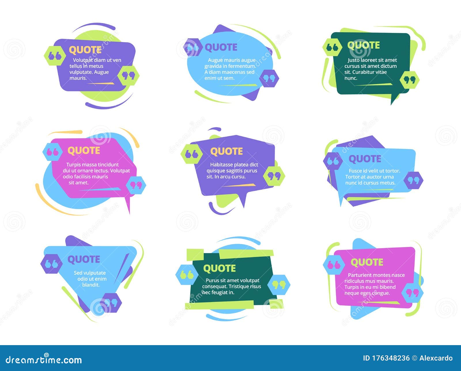 Quote Frames. Design Template for Text Area Print Information Vector ...