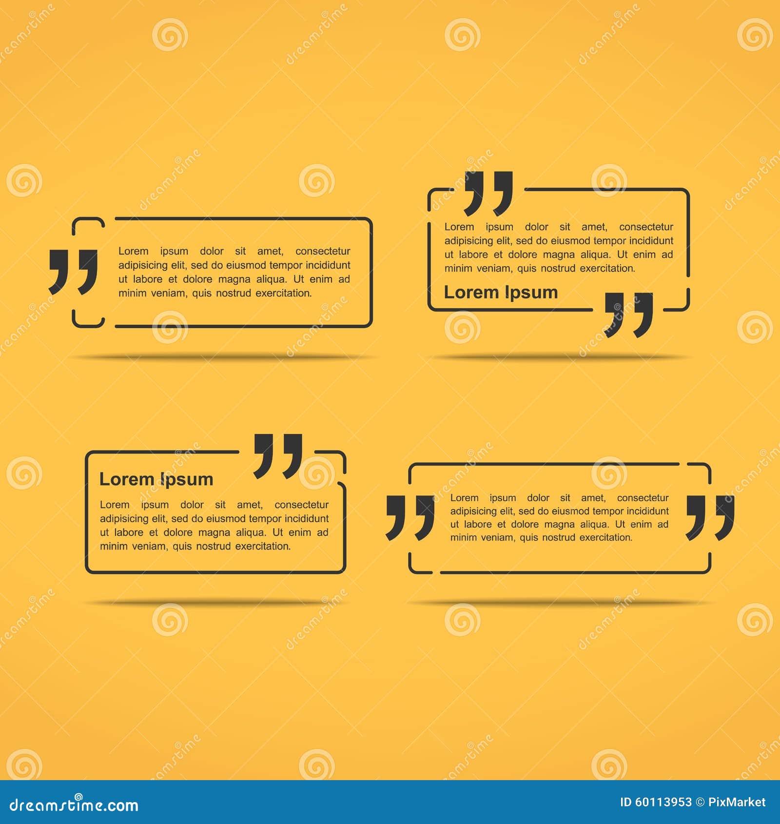 Quote Frames stock vector. Illustration of talk, symbol - 60113953