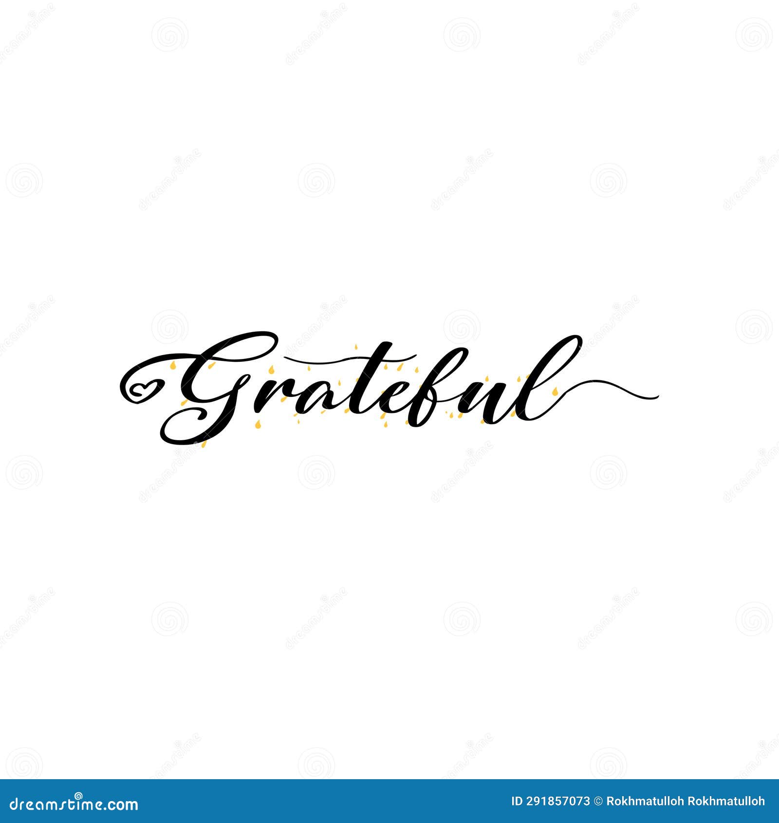 Quote Grateful Design Lettering Typographic Motivation Stock ...