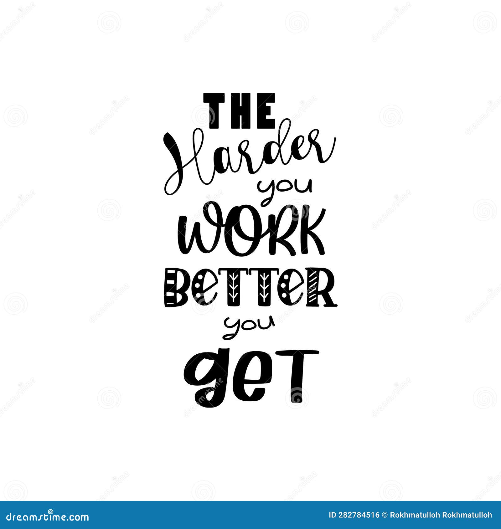 The Harder I Work, The Luckier I Get. Motivational Quote Poster Design ... The Harder I Work, The Luckier I Get. Motivational Quote Poster Design ...