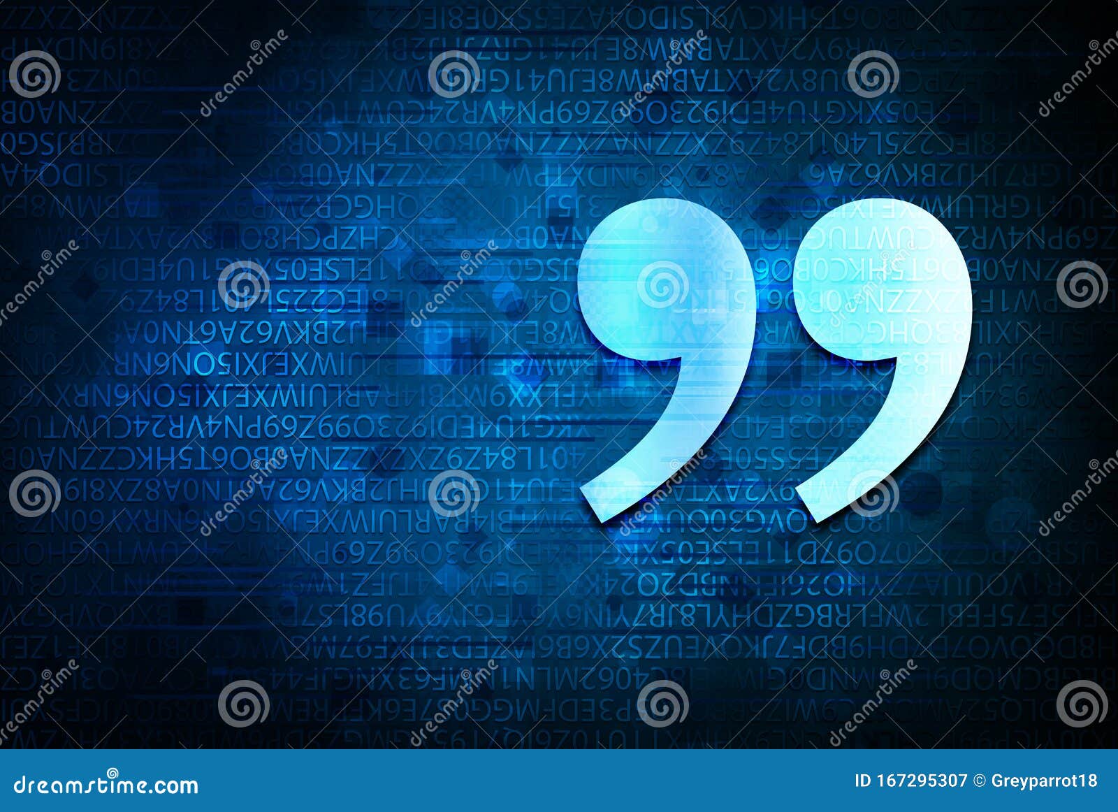 Quote Icon Abstract Blue Background Illustration Design Stock ...