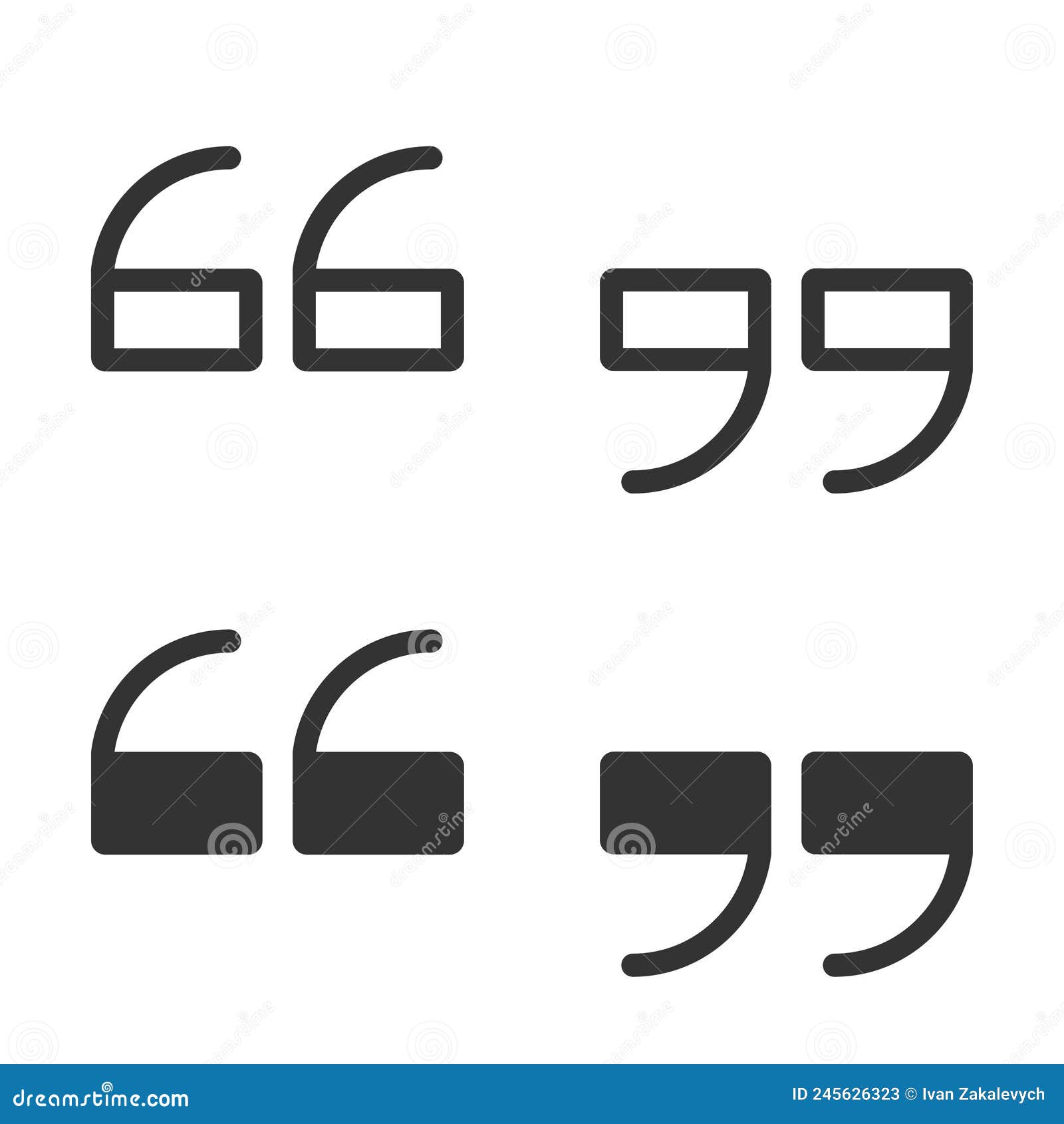 Quote Icon. Comma Double Vector. Blockquote Text Element Symbol Stock ...