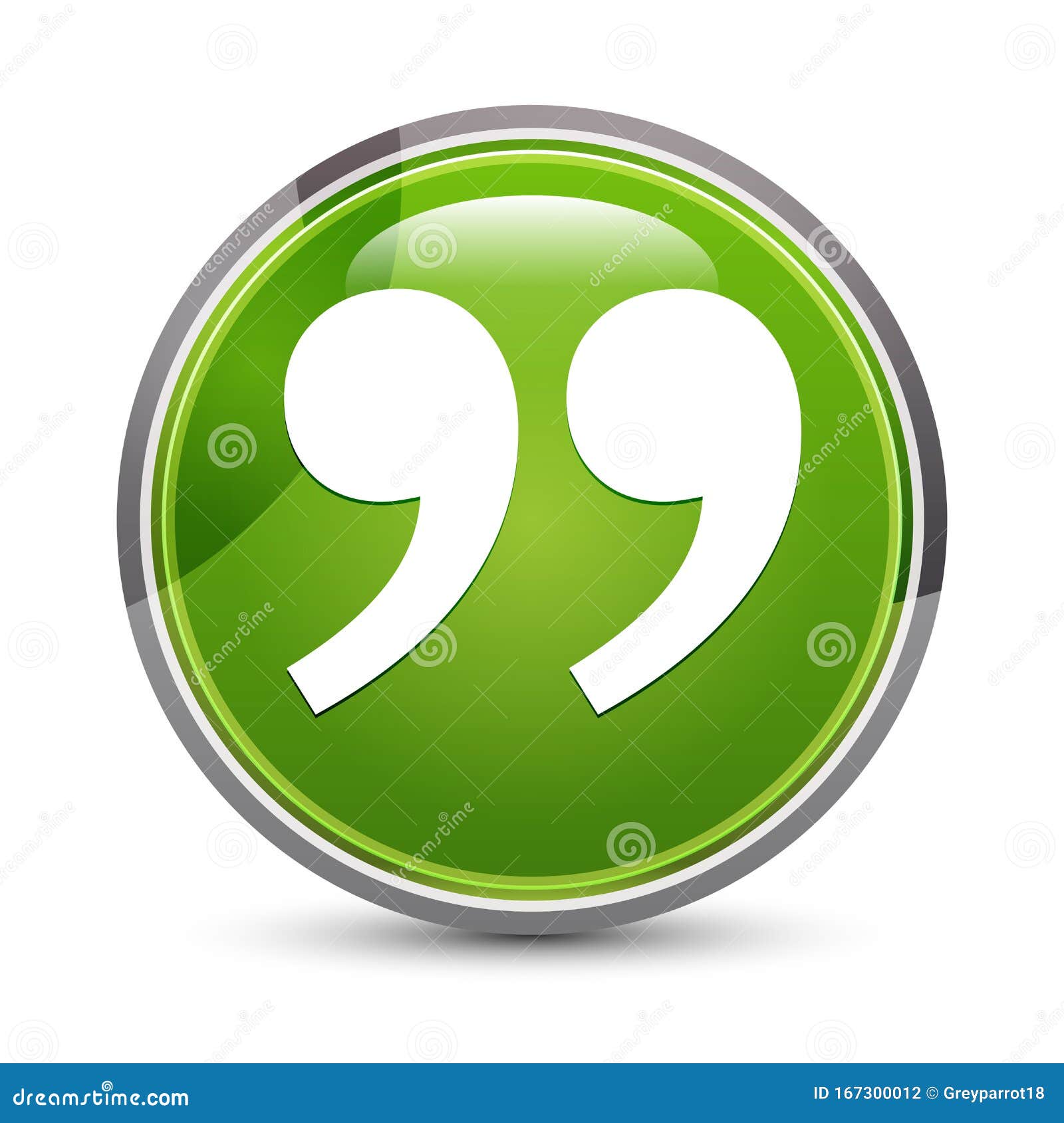Quote Icon Elegant Green Round Button Vector Illustration Stock Vector ...