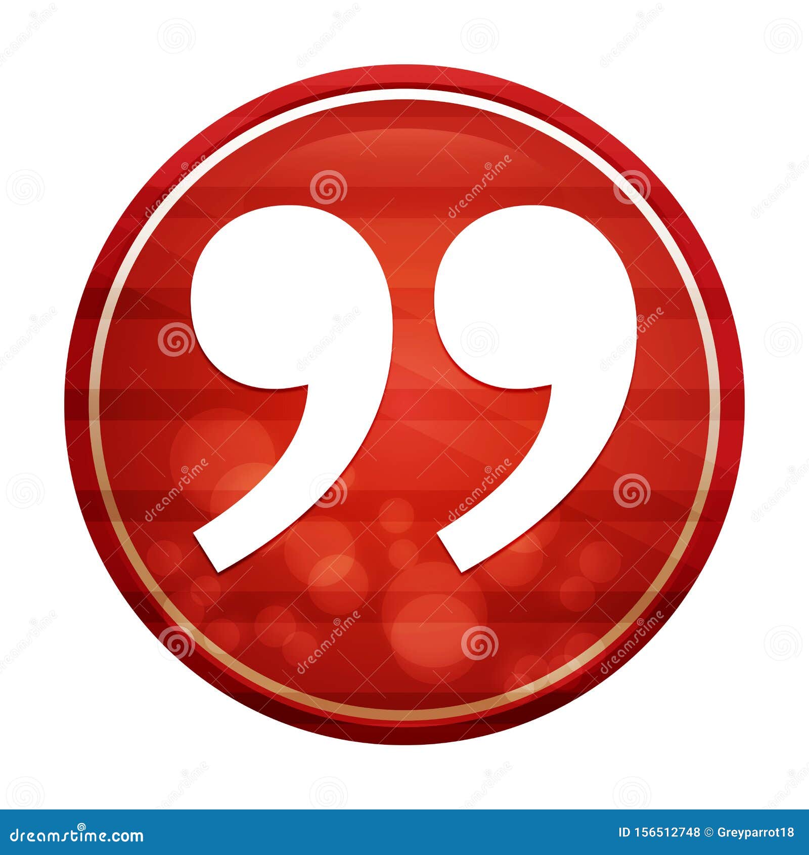 Quote Icon Realistic Diagonal Motion Red Round Button Illustration ...