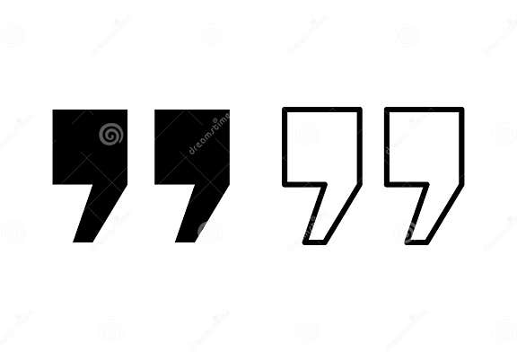 Quote Icon . Quotation Mark Symbol Stock Vector - Illustration of text ...