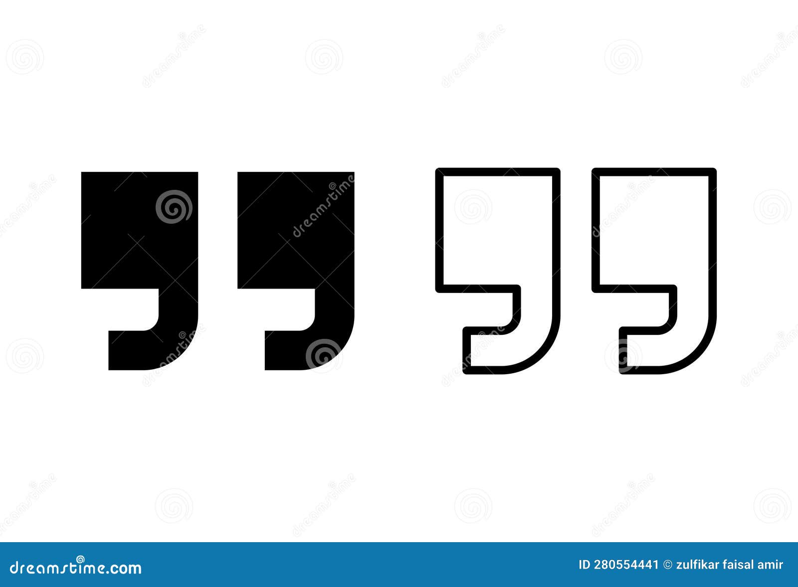 Quote Icon . Quotation Mark Symbol Stock Vector - Illustration of marks ...