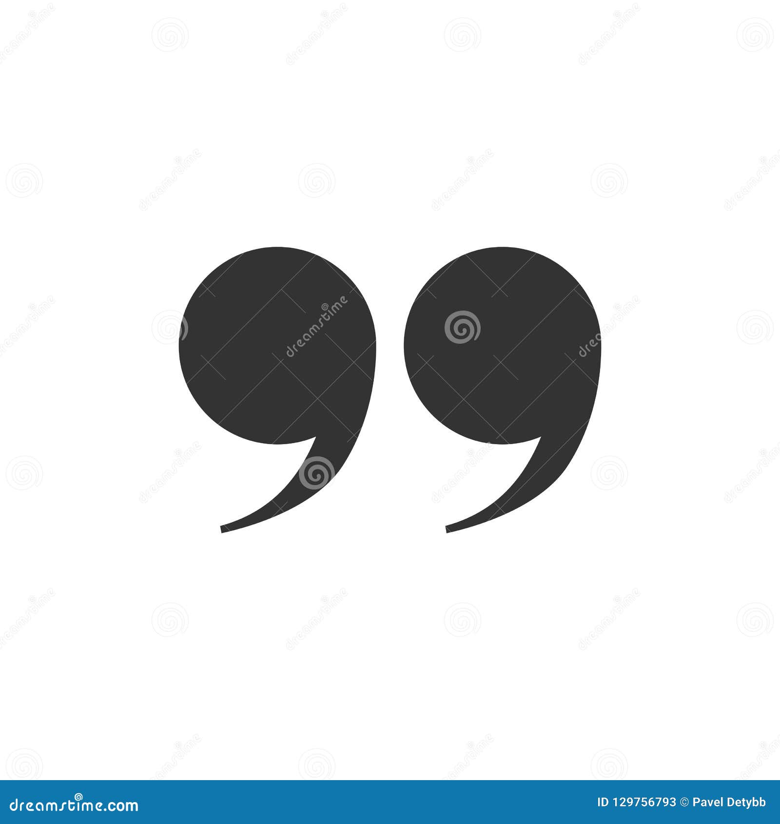 Quote Icon. Vector Illustration, Flat Design Style. Stock Vector ...