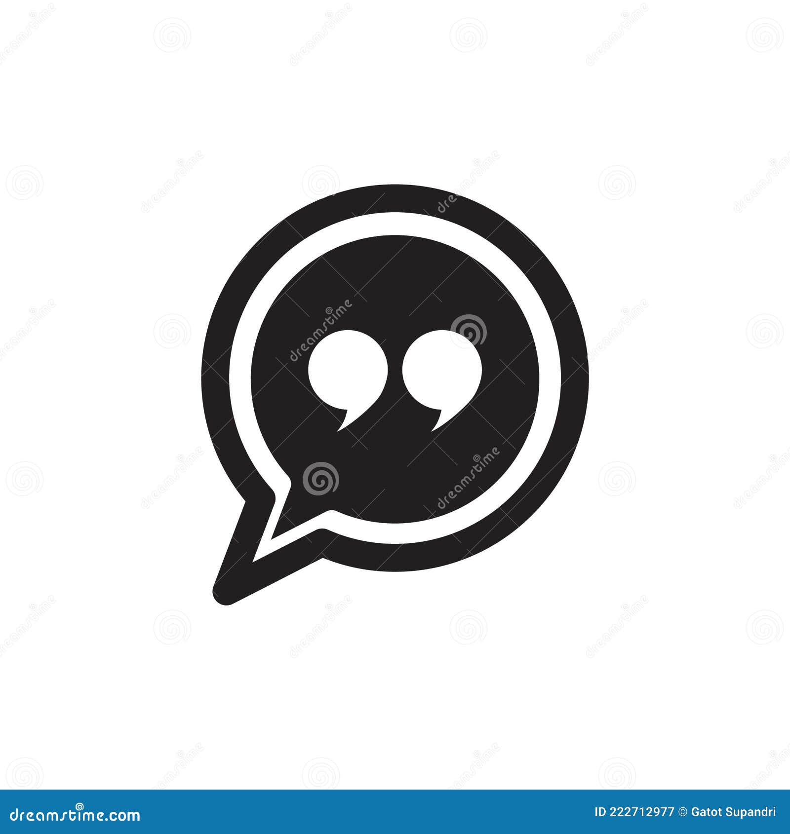 Quote Icon Vector Logo Design Template Stock Vector - Illustration of ...