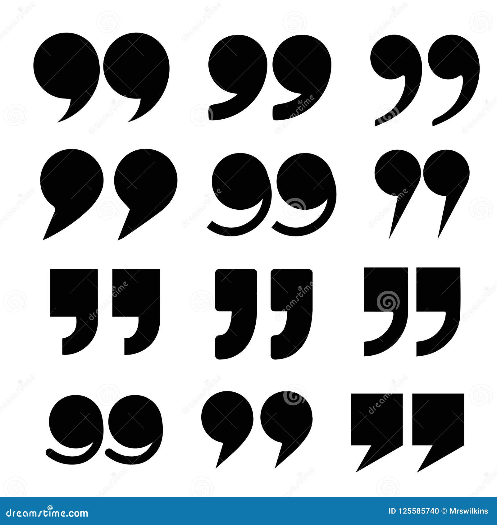 Quote Icon. Quotation Paragraph Symbol. Double Comma Mark. Bubble ...