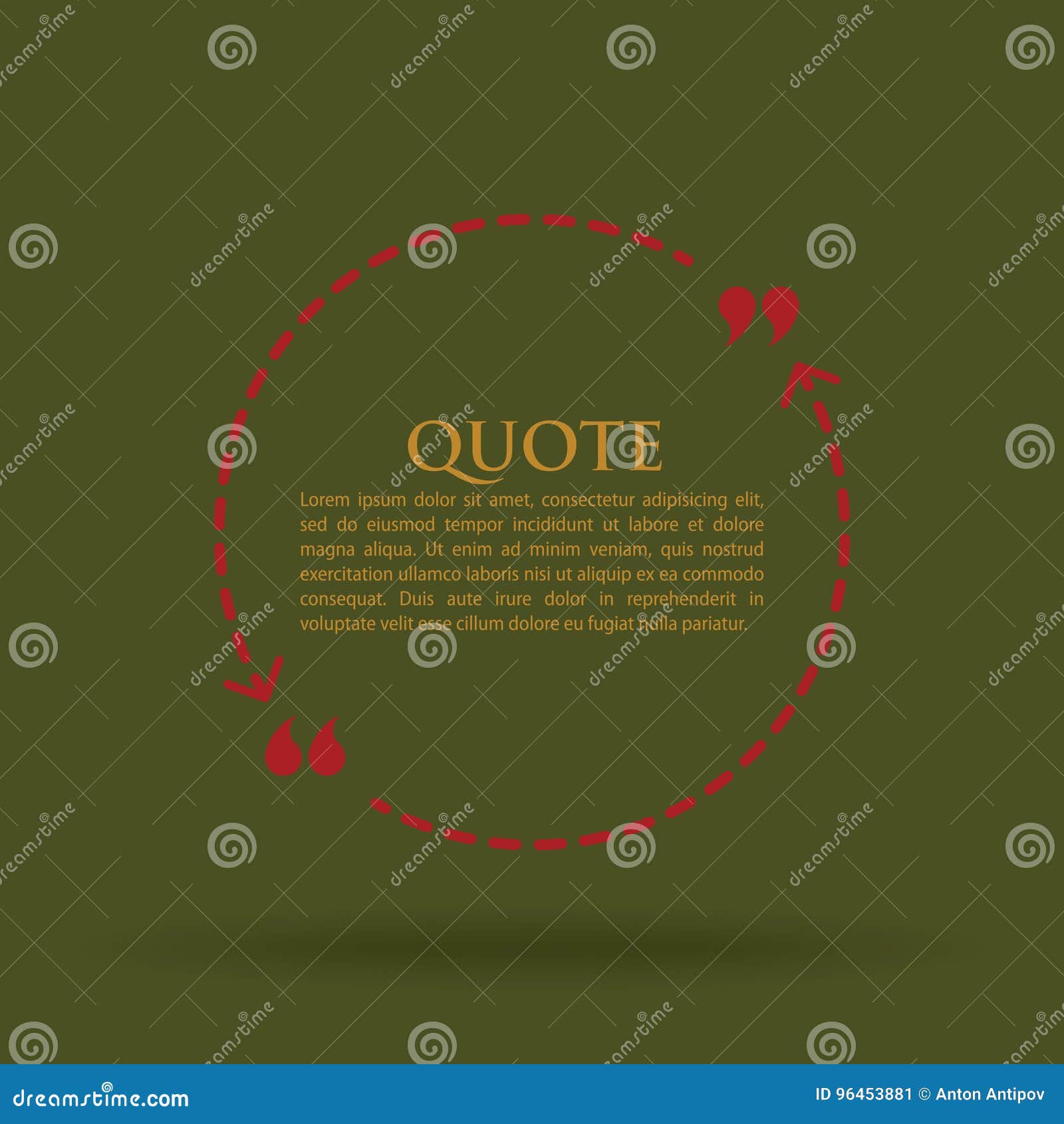 Quote Marks Blank Template Card Stock Vector - Illustration of mark ...