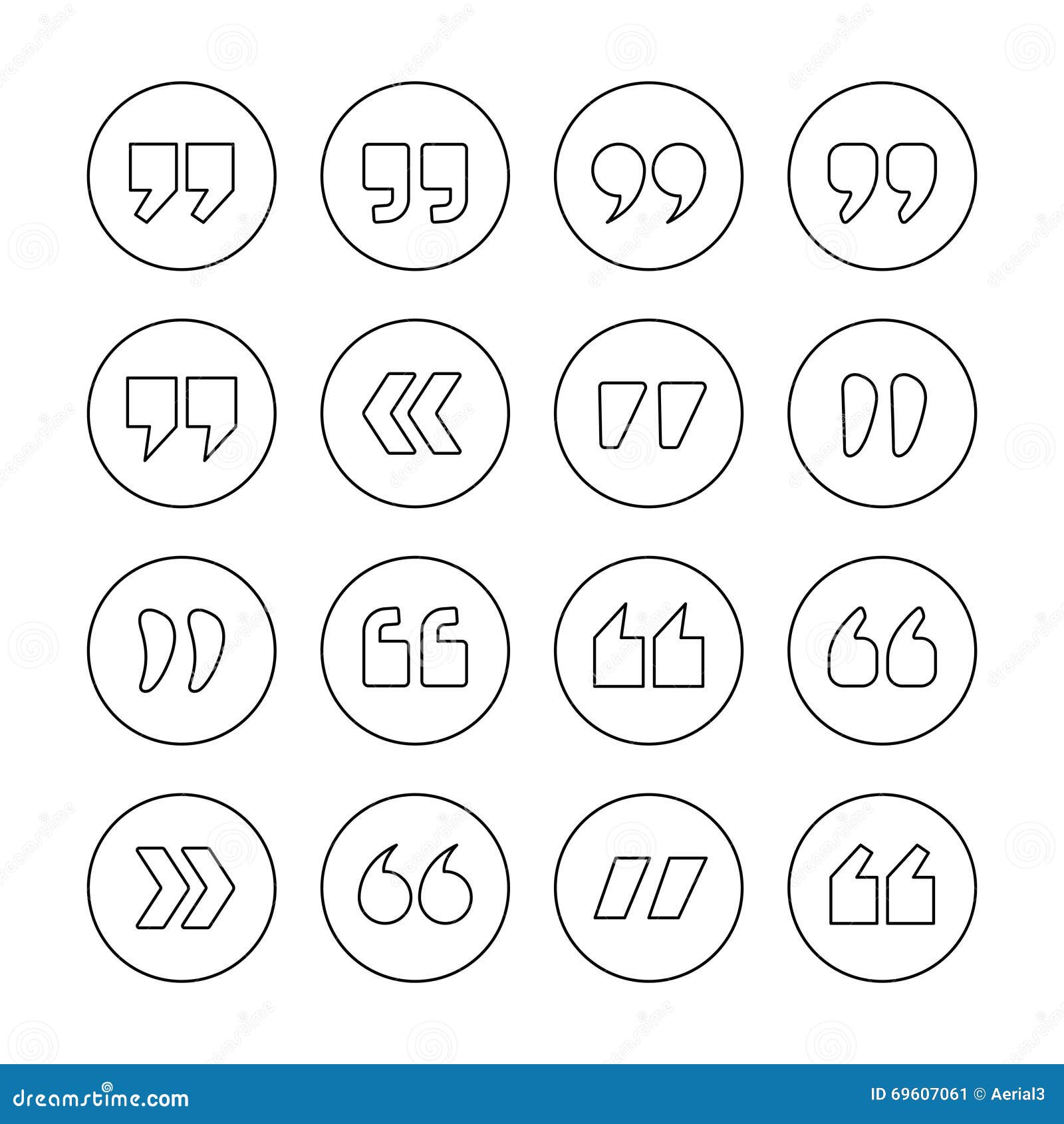 Quote Marks Vector Icons Stock Illustrations – 243 Quote Marks Vector ...