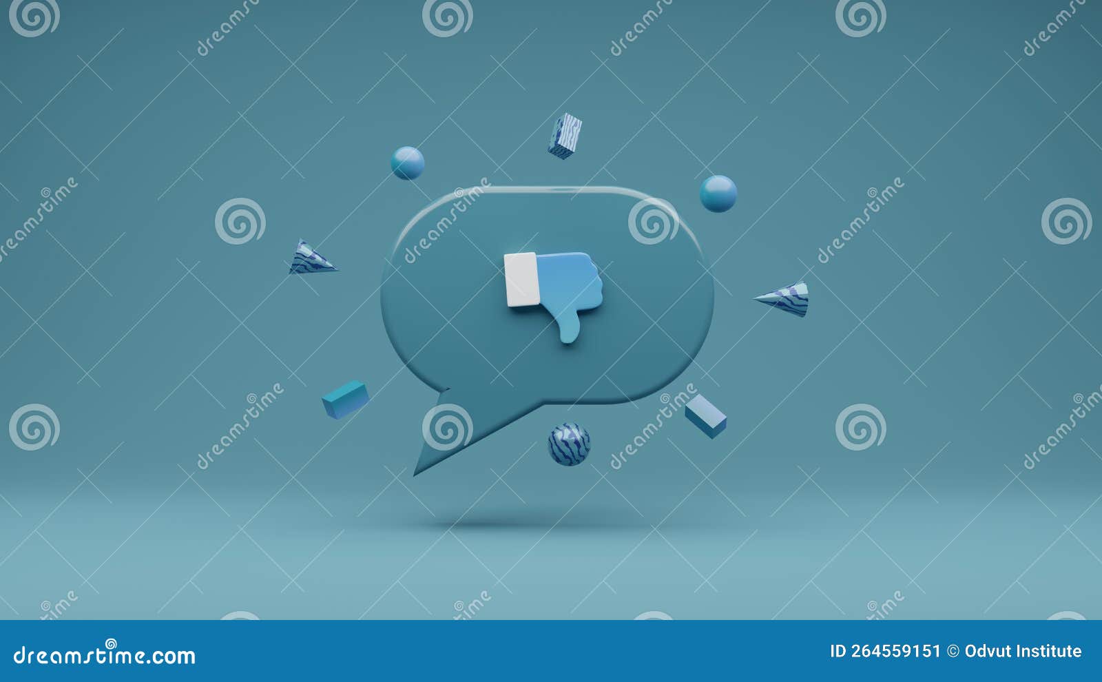 Quote Message Frame with Isometric 3D Rendered Background, Chat Box in ...