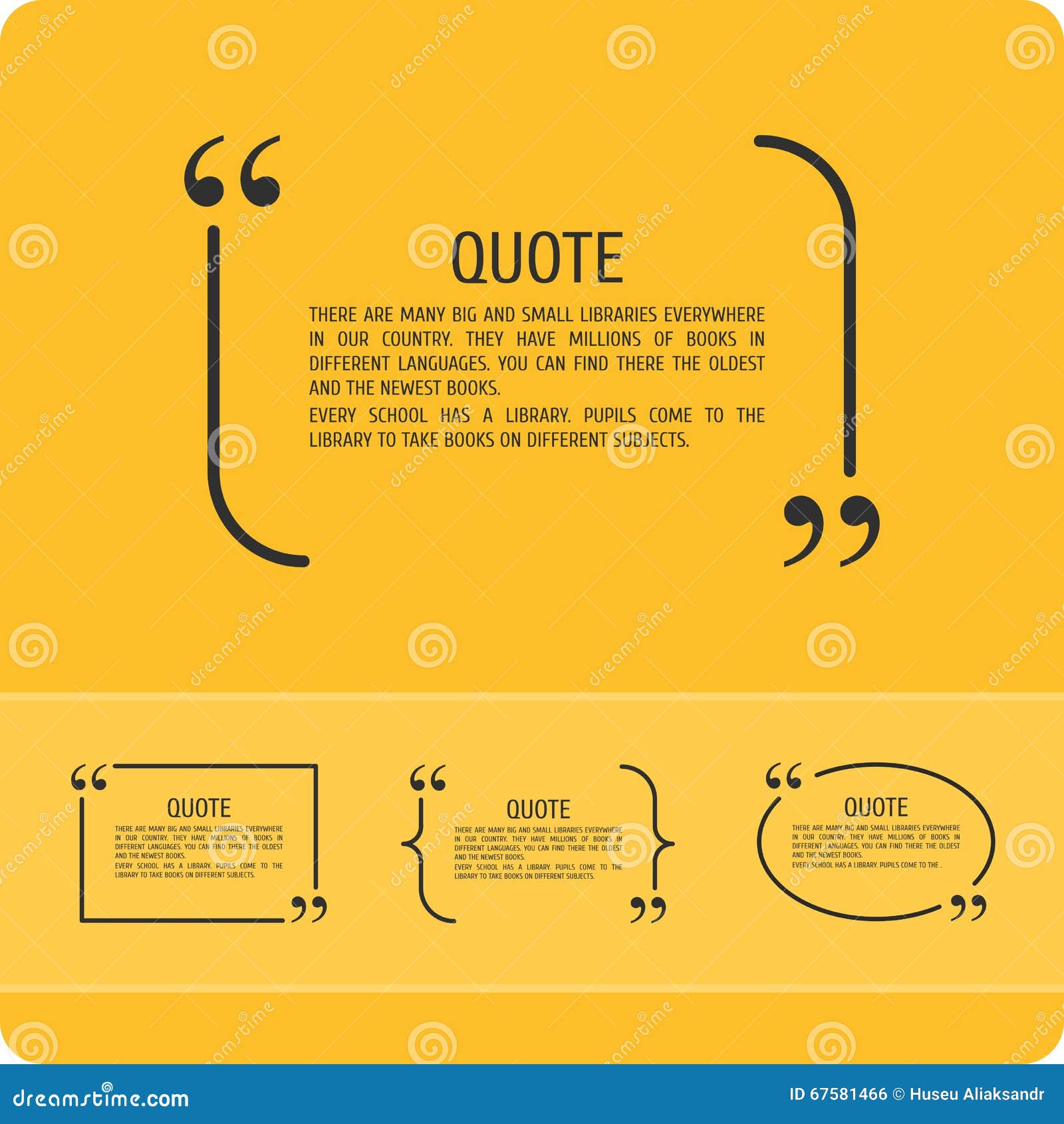 Quote on an Orange Background. Stock Vector - Illustration of icon ...