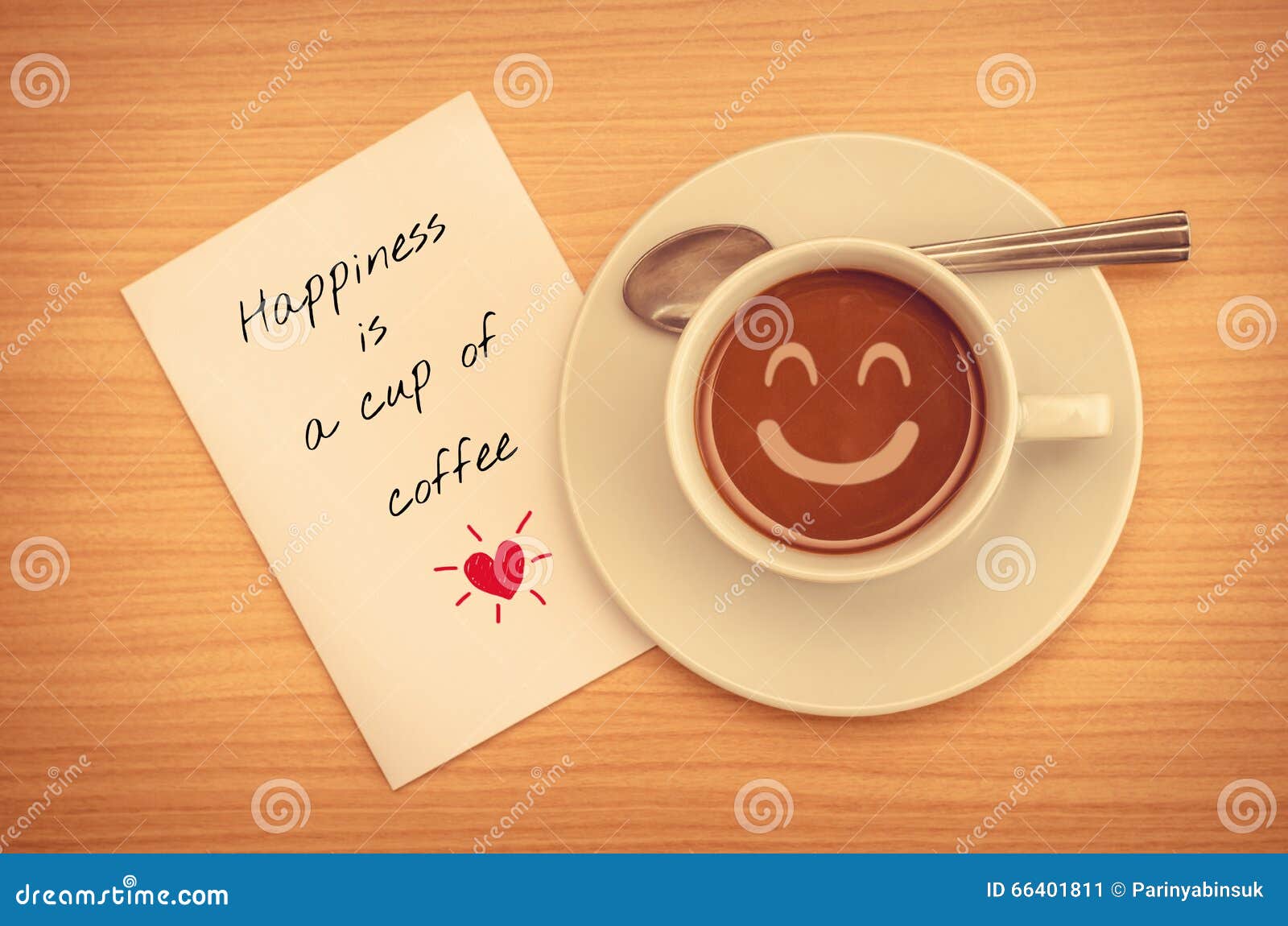 Quote on Paper with Coffee Cup Stock Image - Image of view, beverage ...