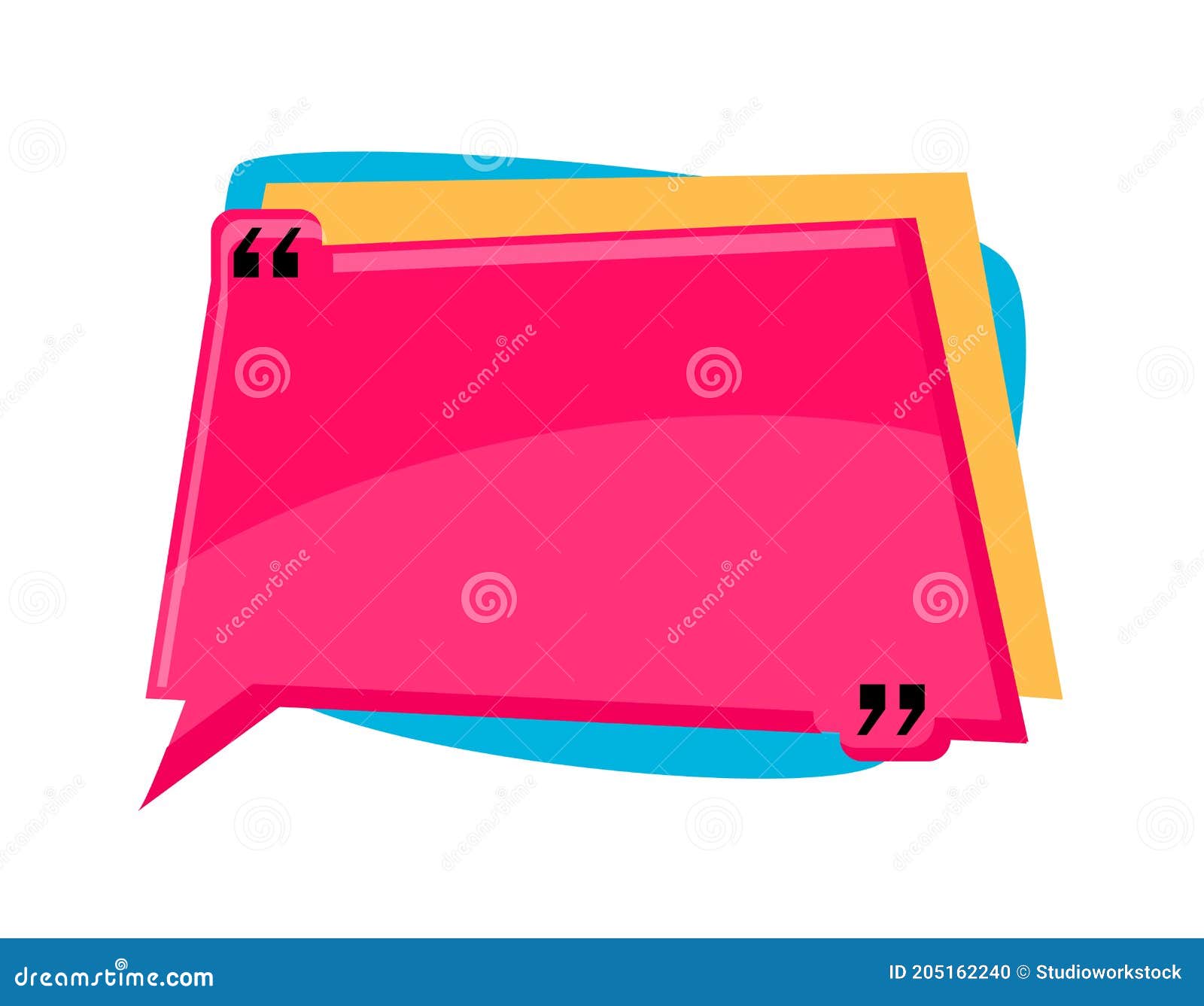 Quote Remark Frame Isolated on White Background Stock Vector ...