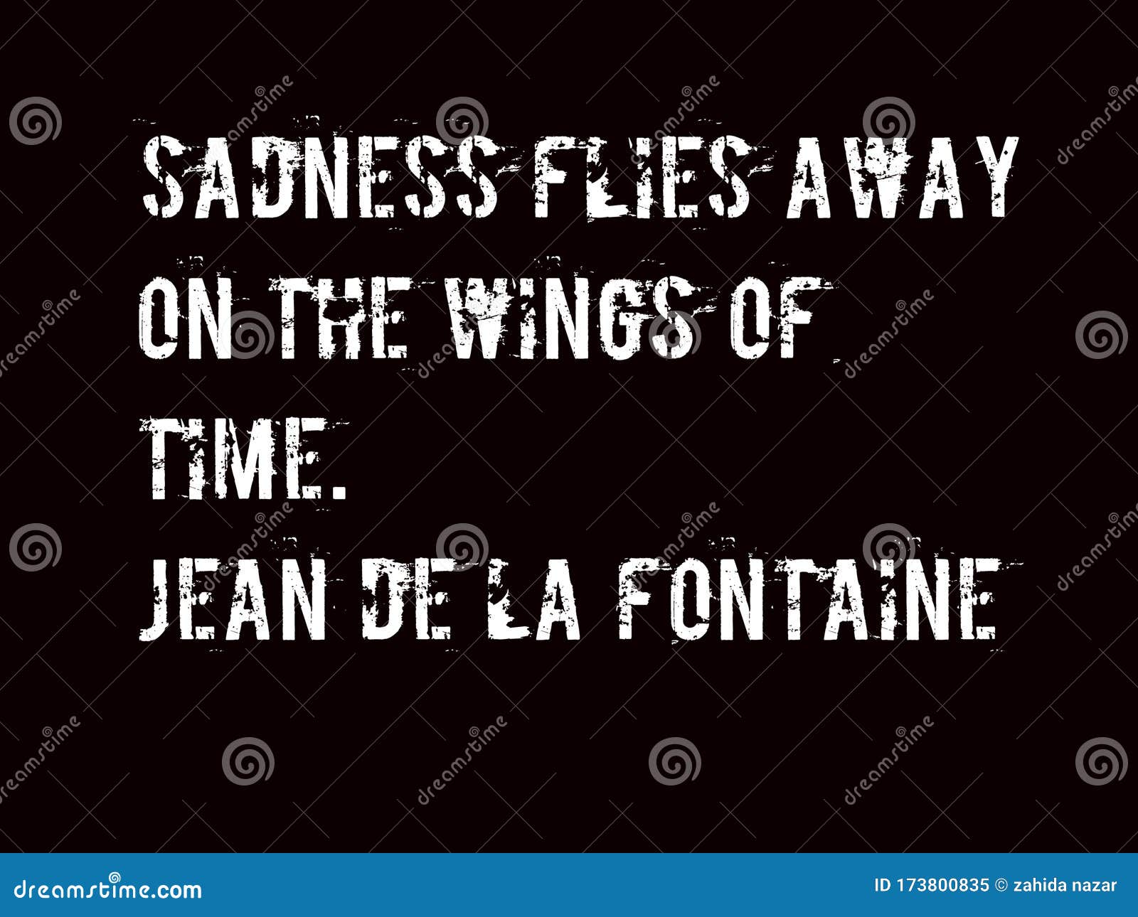 Quote about Sadness and Time Editorial Image - Illustration of time ...