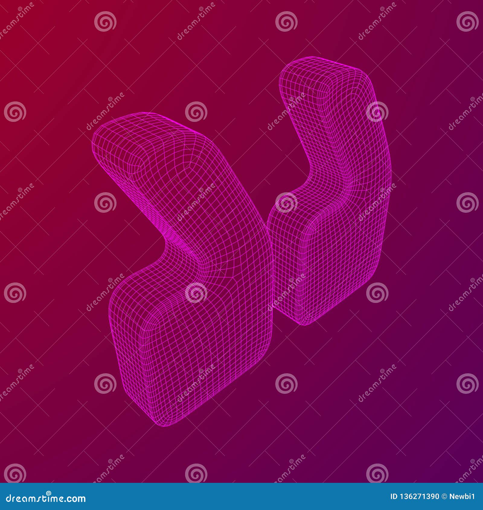 Quote sign abstract mesh stock vector. Illustration of comment - 136271390