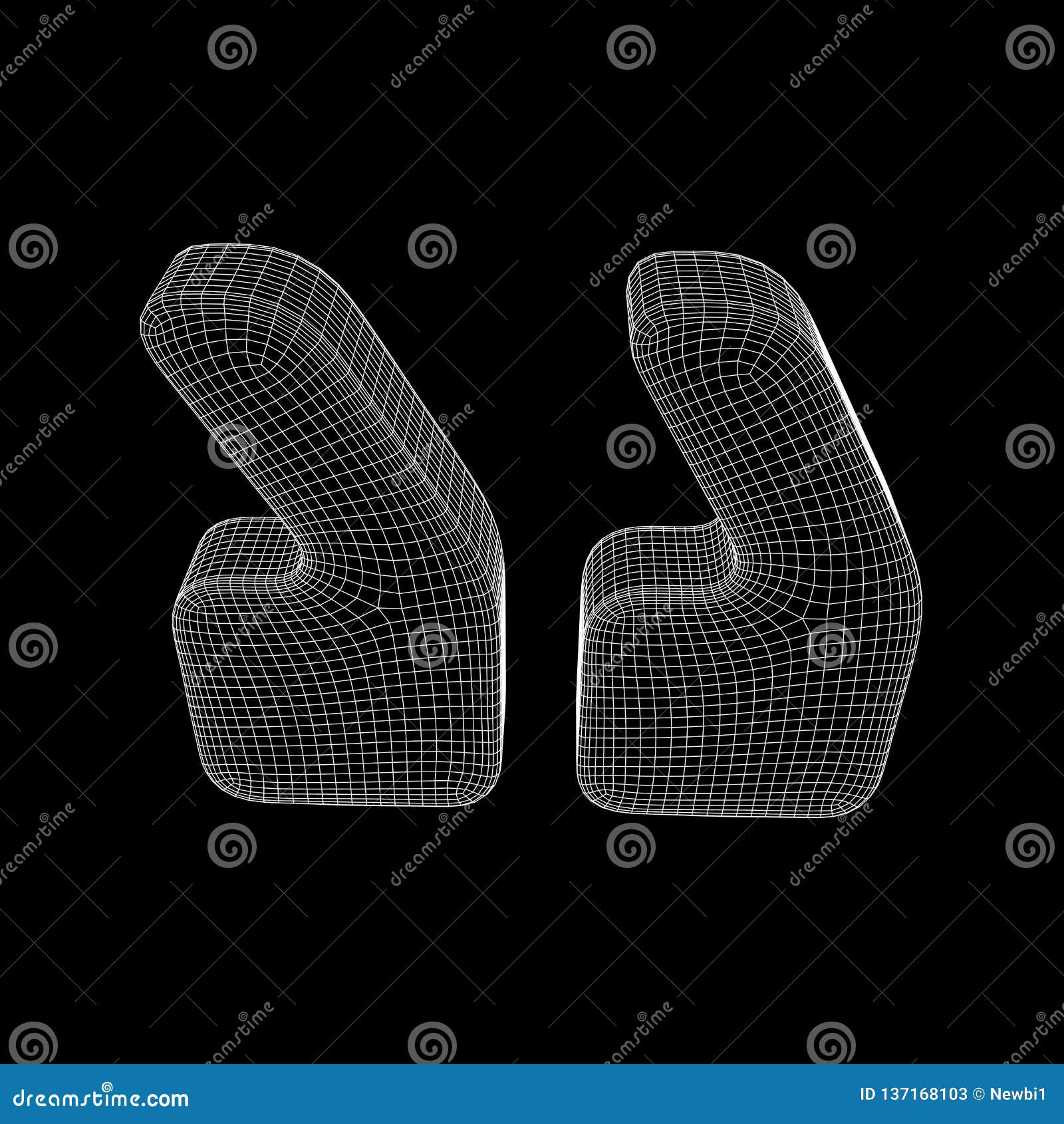 Quote sign abstract mesh stock vector. Illustration of background ...