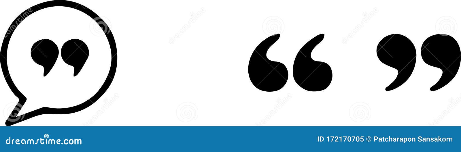 Quote Sign Icon Isolated on White Background Stock Illustration ...