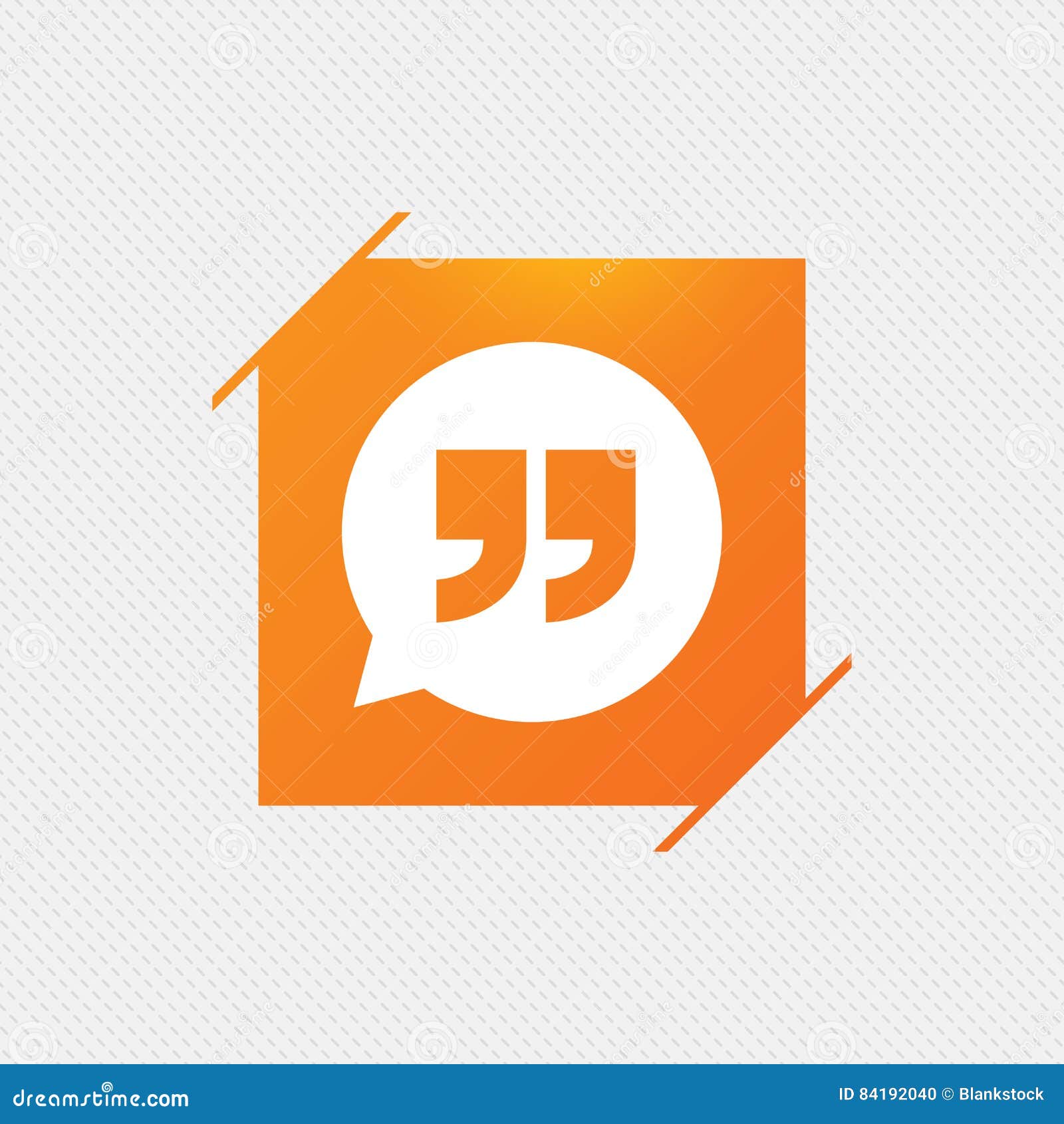 The Quotation Mark Speech Bubble Icon. Quotes, Citation, Opinion Symbol ...