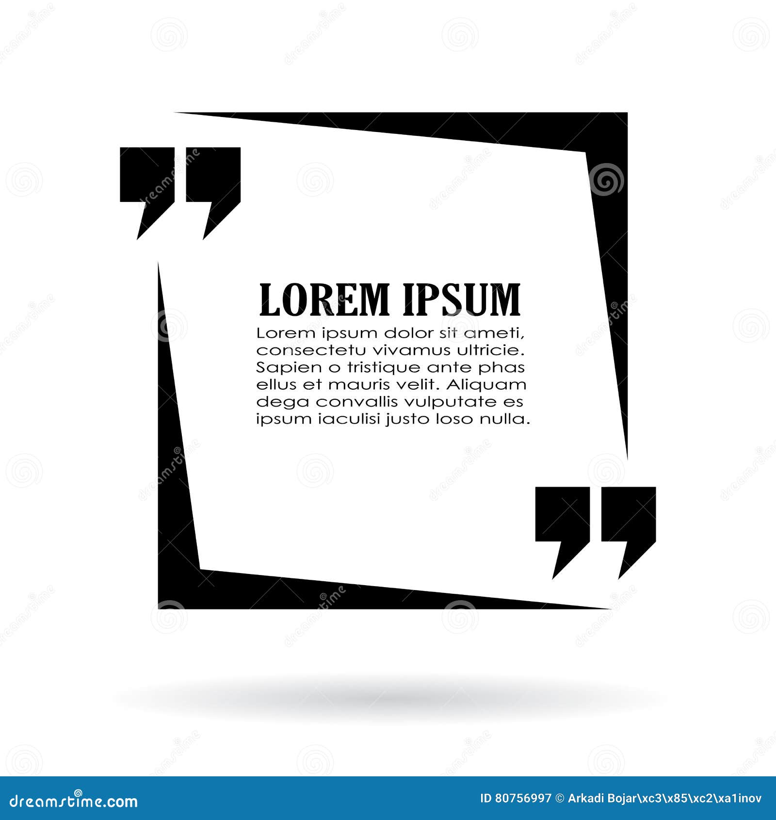 Quote speech border stock vector. Illustration of marks - 80756997