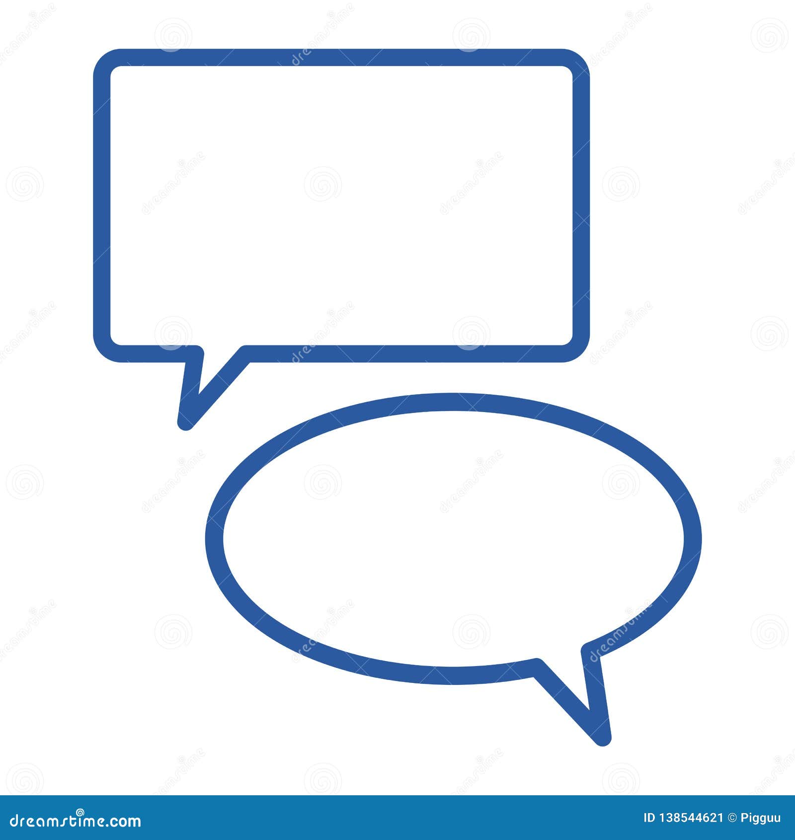 Quote Speech Bubbles Set; Blank Text Box with White Empty Space in Blue ... Quote Speech Bubbles Set; Blank Text Box with White Empty Space in Blue ...