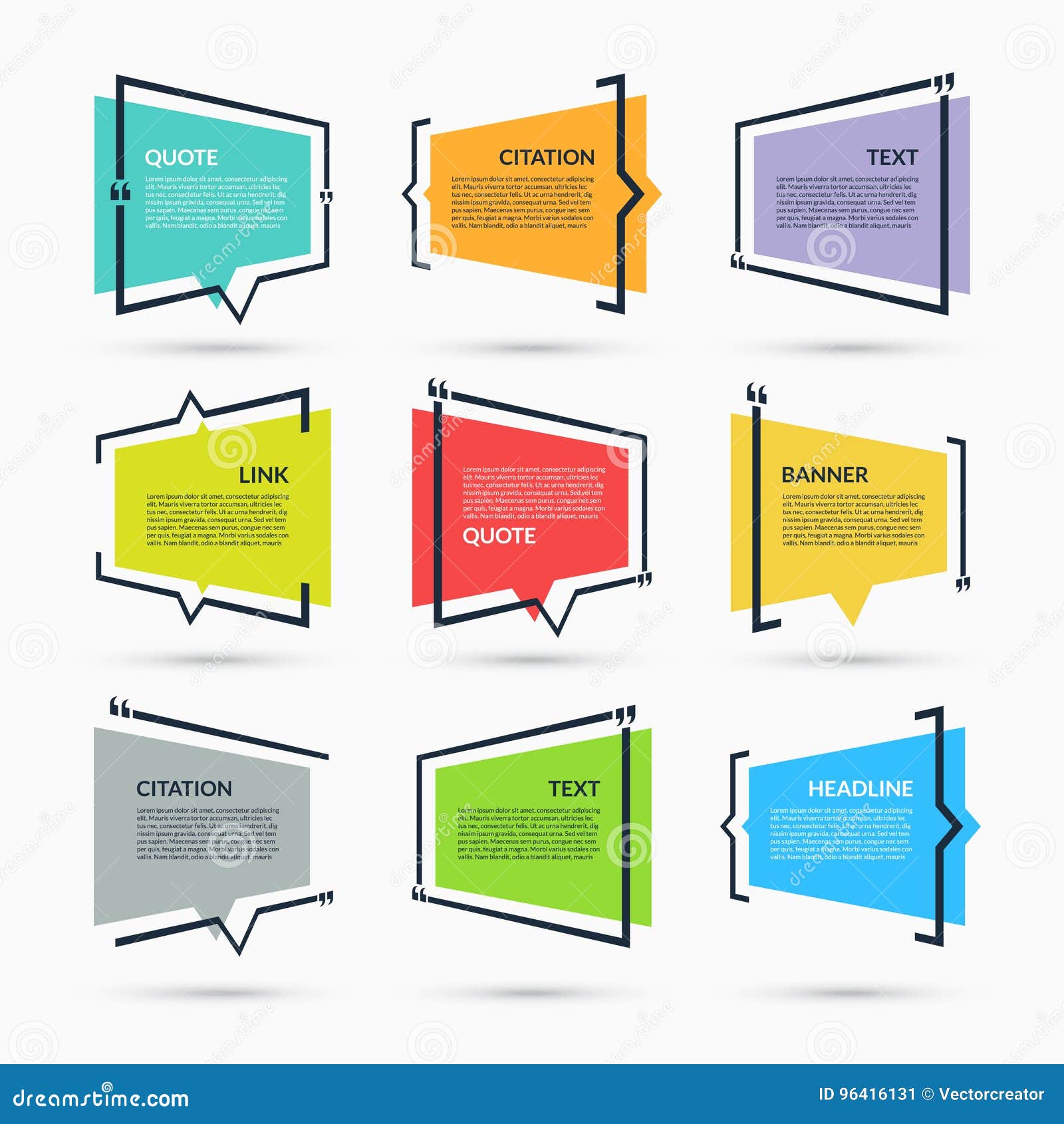 Quote Box And Speech Bubble. Texting Quote Boxes. Tiny Characters ...