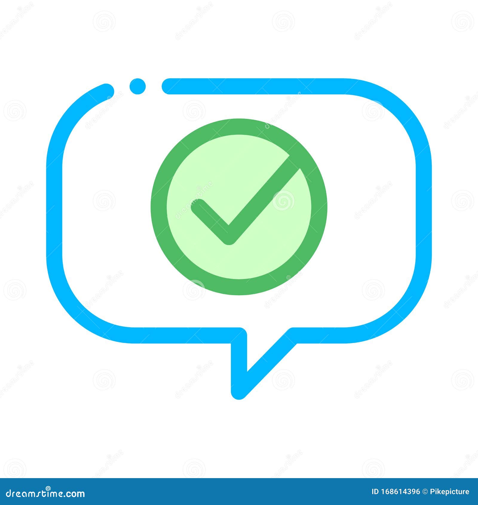 Quote Speech Frame with Approved Mark Vector Icon Stock Vector ...