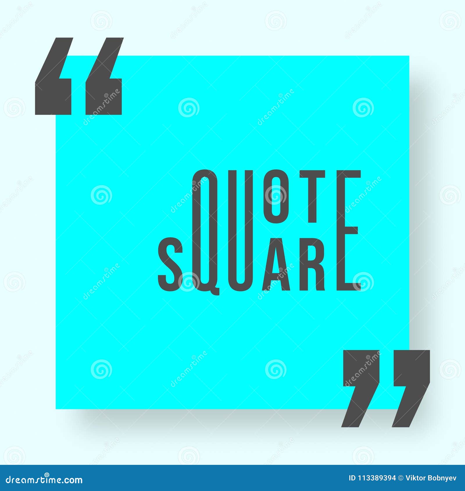 Quote Square with Shadow Template Stock Vector - Illustration of ...