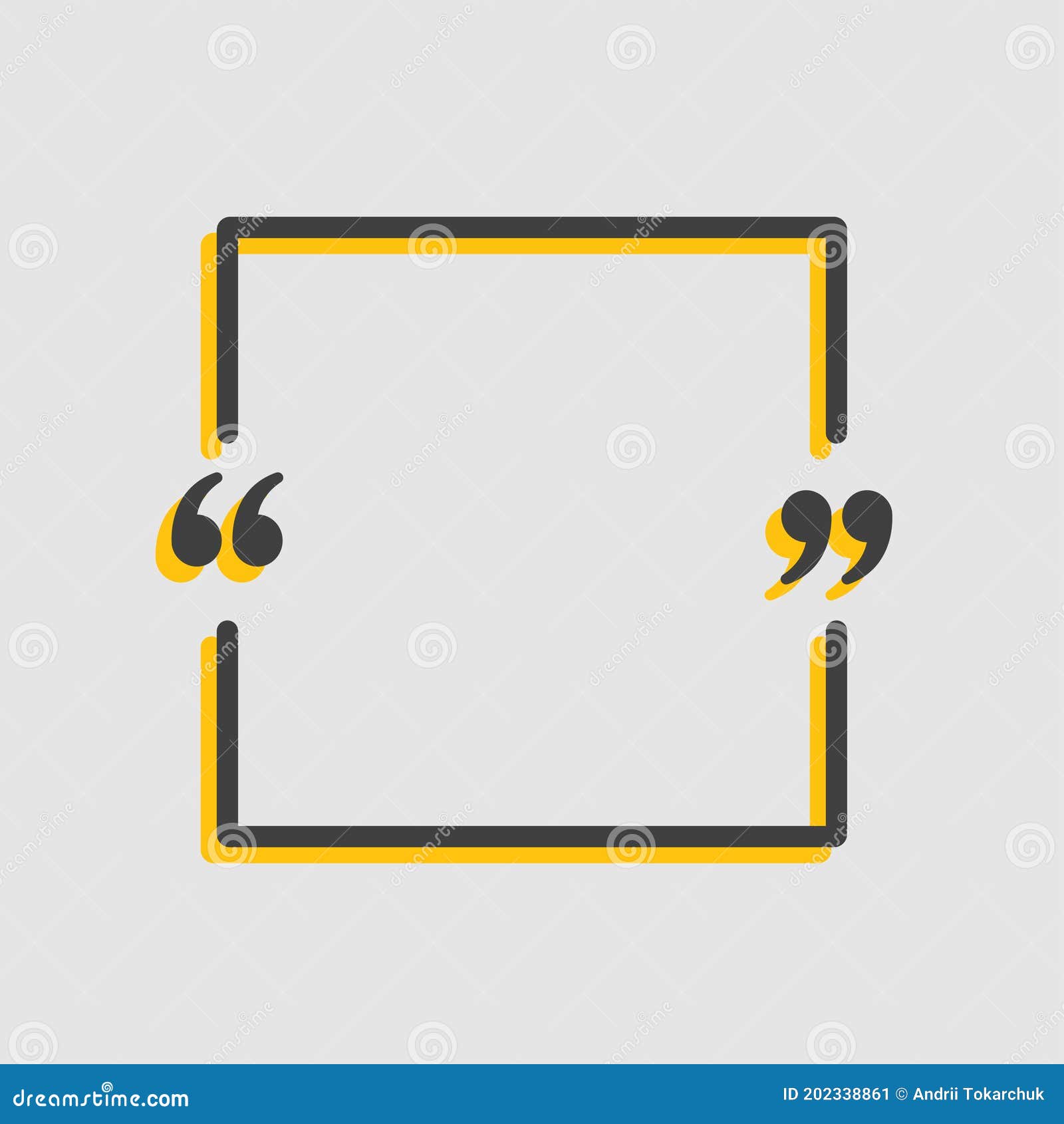 Quote Square, Text with Bracket, Vector Background Stock Vector ...