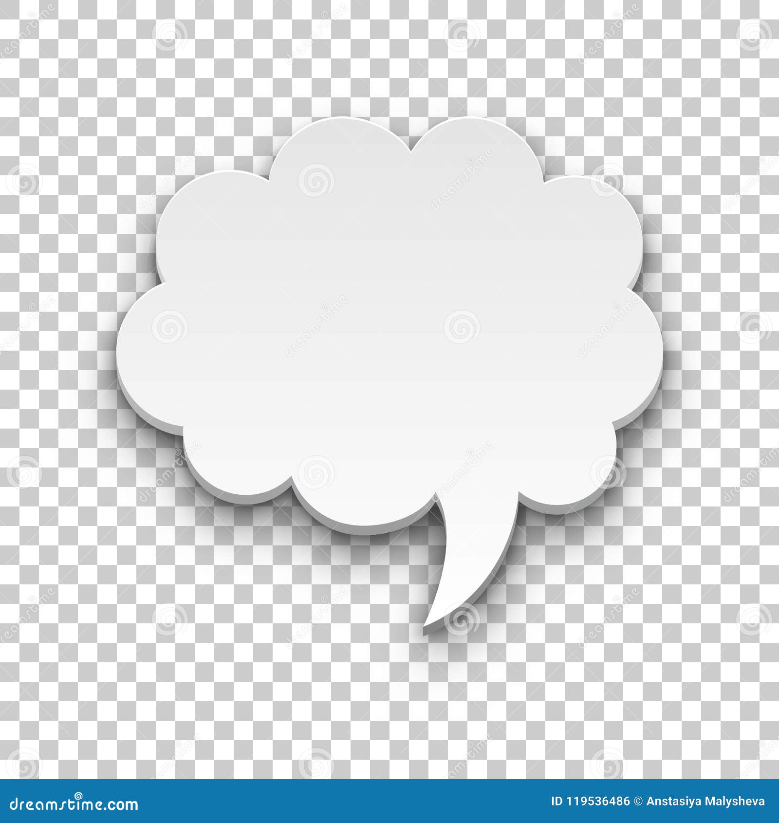 Quote Style Form Cloud Transparent Background Stock Vector ...