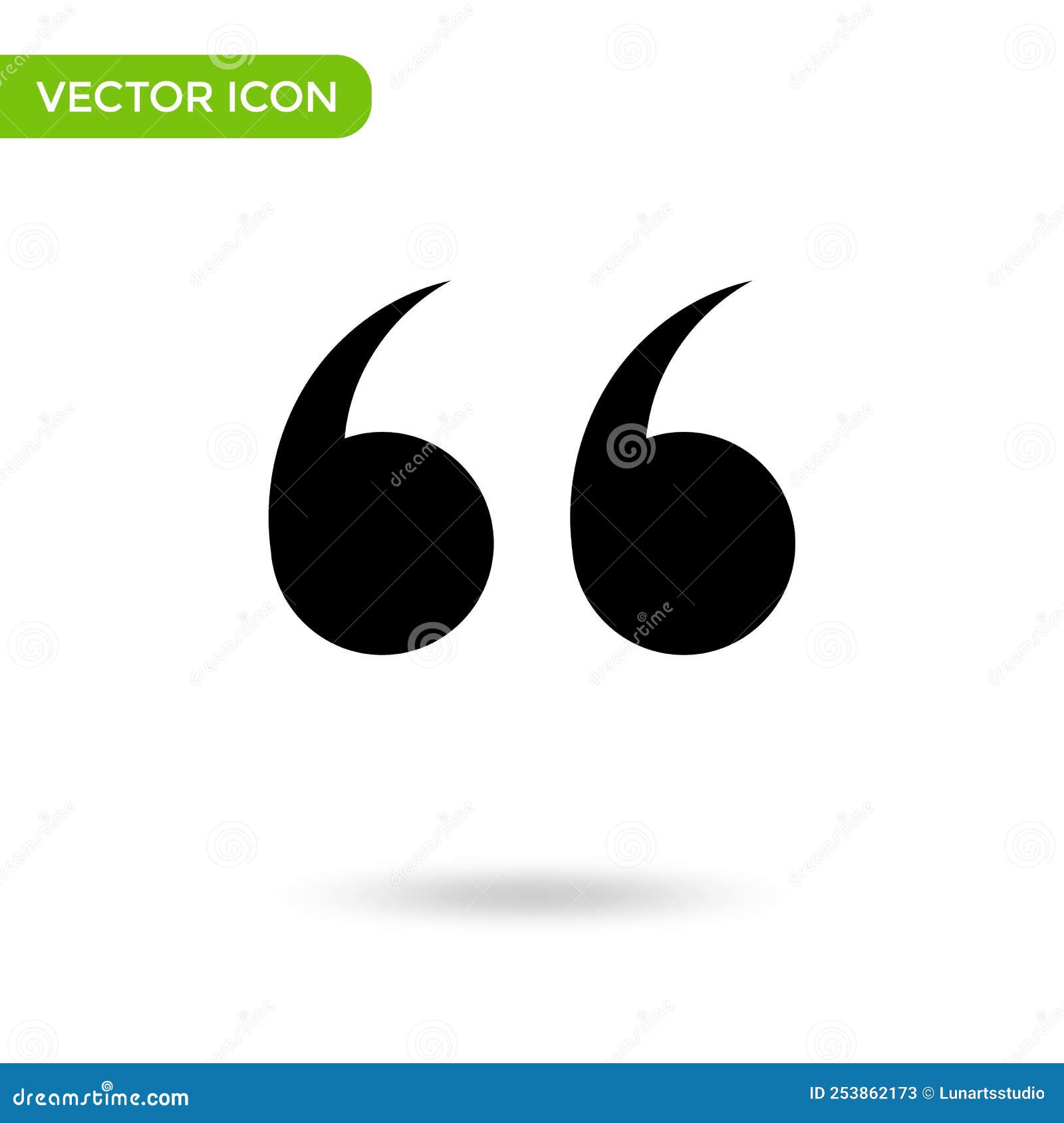 Quote Symbol Icon. Minimal and Creative Icon Isolated on White ...