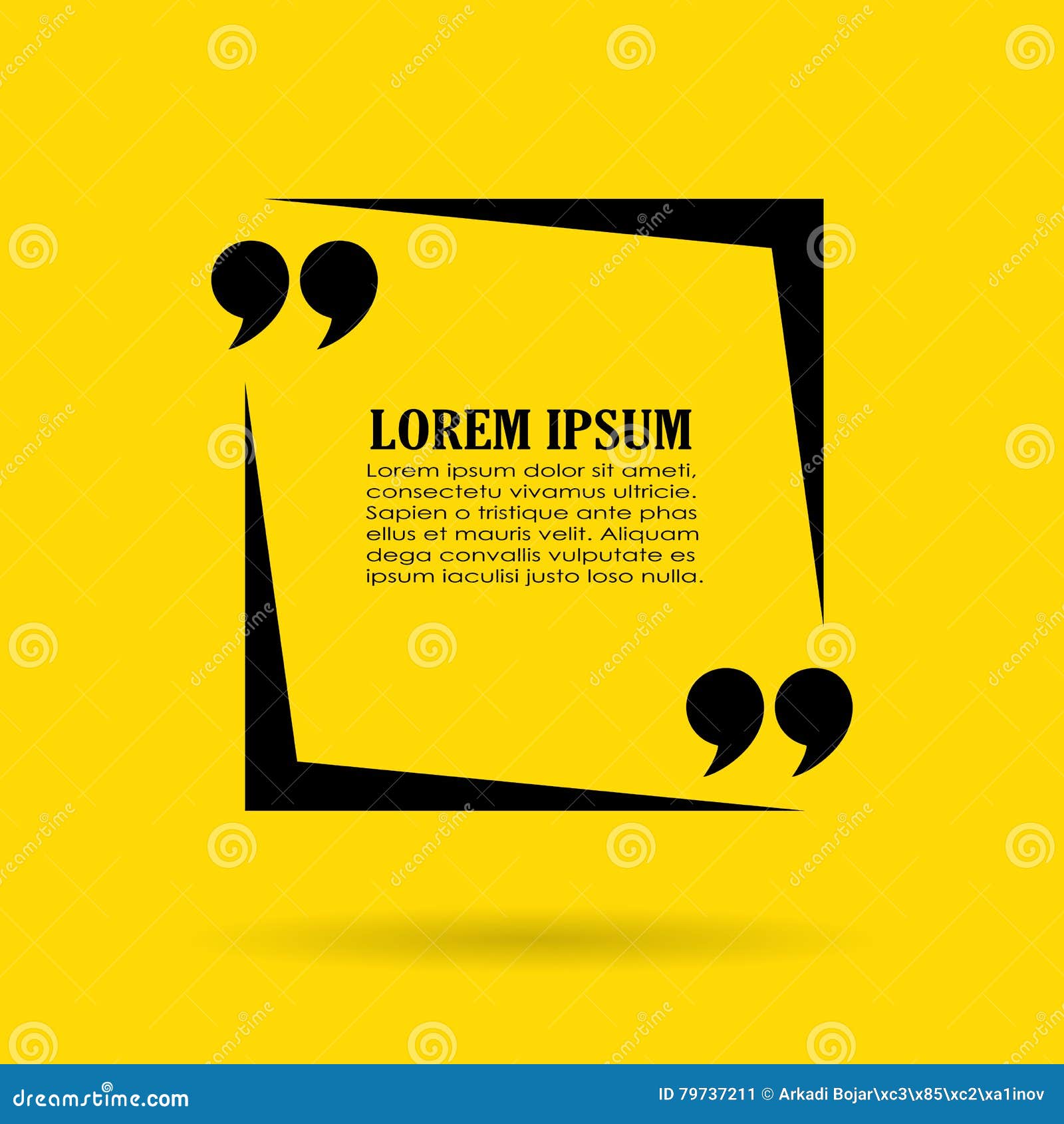 Quote text border template stock vector. Illustration of feedback ...