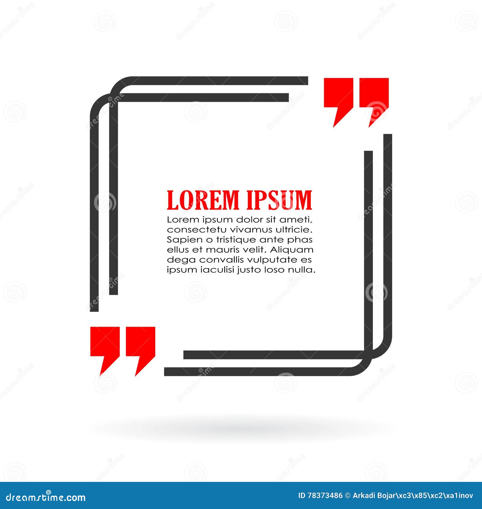 Quote text border stock vector. Illustration of isolated - 78373486