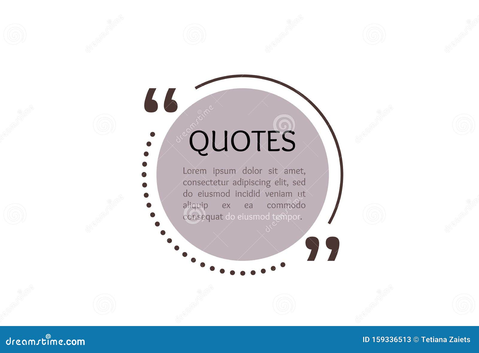 Quote Text Box, Circle Bubble for Comment, Mark Design. Quotation ...