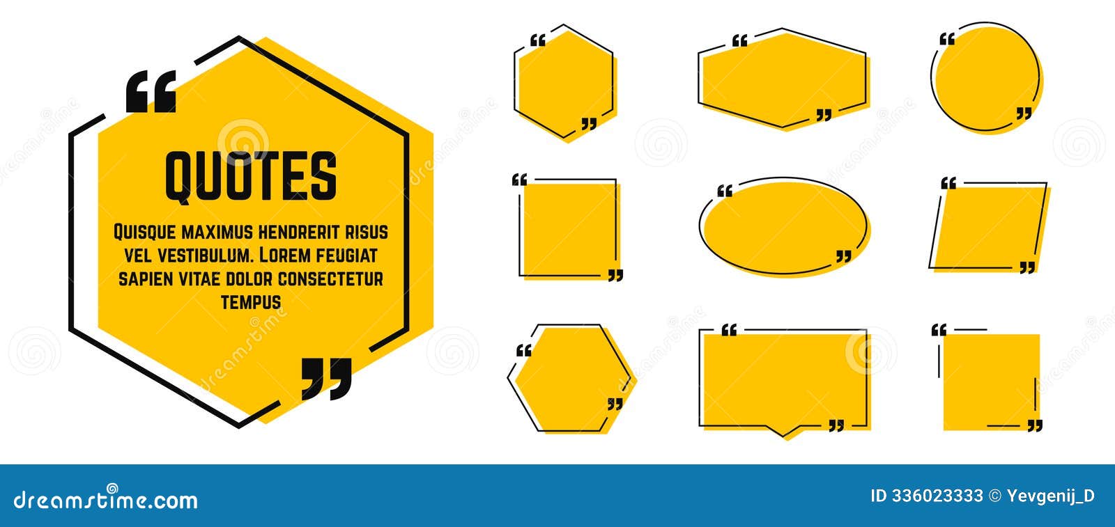 Quote Text Box. Quote Box Frame With Blank Space For Text. Set Of ...