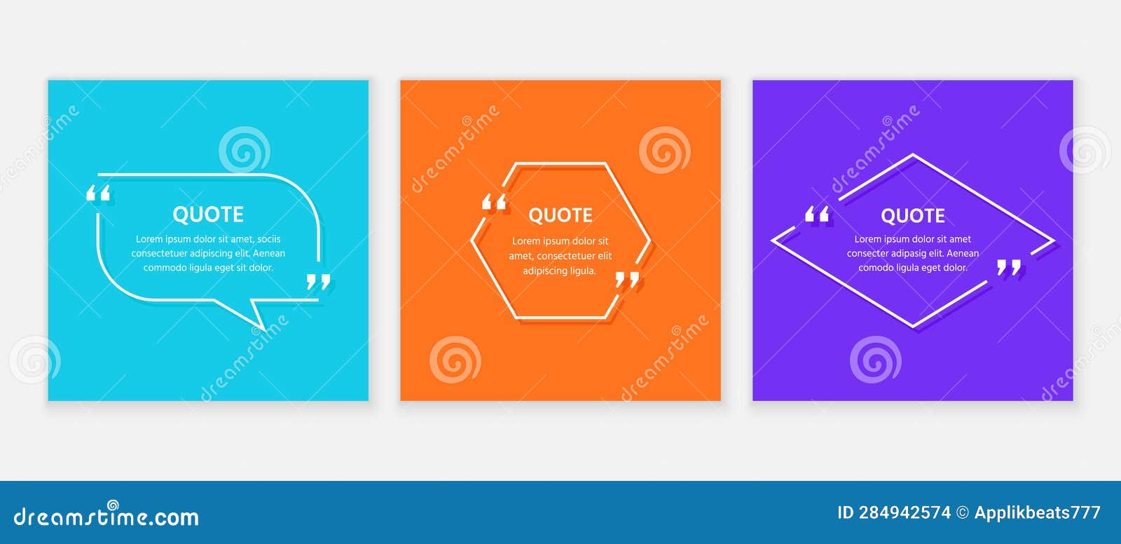 Quote Text Box. Quotations Frame Template Stock Illustration ...