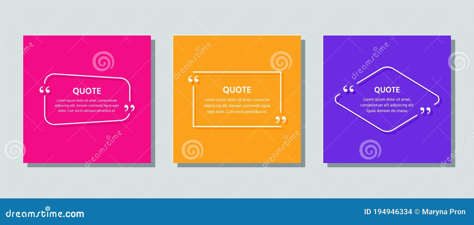 Quote Text Box. Template Frame Quotations. Vector Color Illustration ... Quote Text Box. Template Frame Quotations. Vector Color Illustration ...