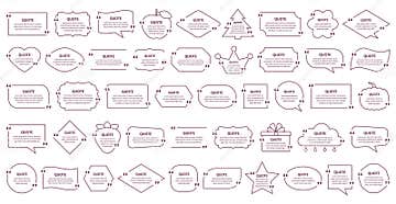 Quote Text Box. Vector Illustration. Template Quotation Frame in Simple ...