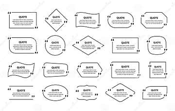 Quote Text Box. Vector Illustration. Template Quotation Frame in Simple ...