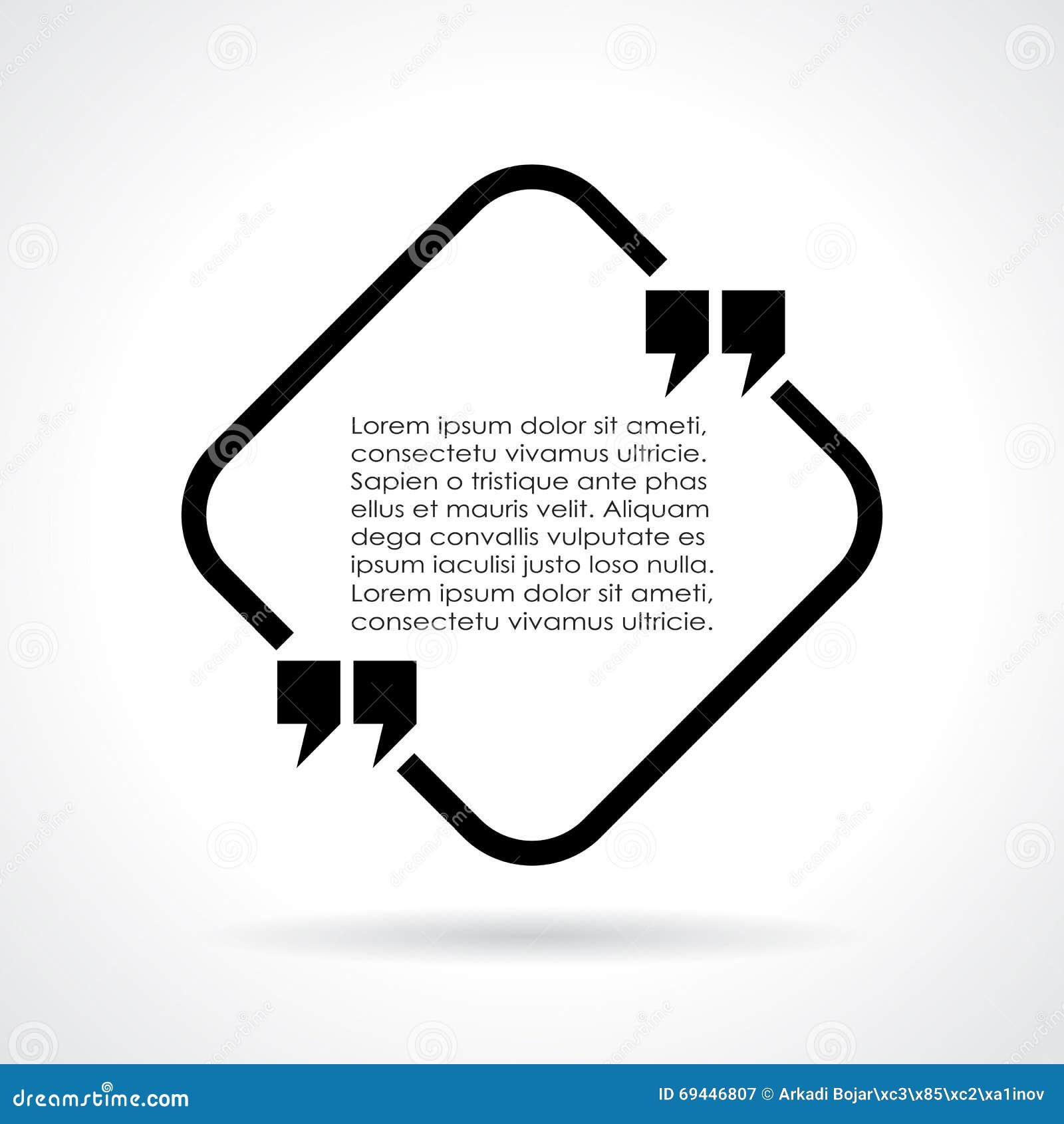 Quote text bubble stock vector. Illustration of dialogue - 69446807