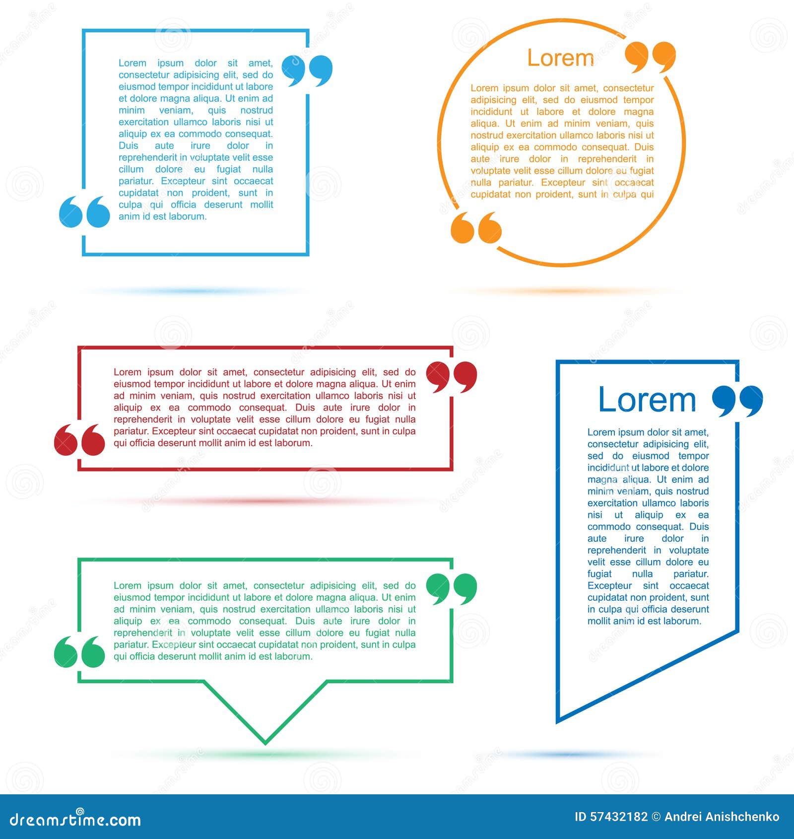 Quote text bubbles stock vector. Illustration of feedback - 57432182