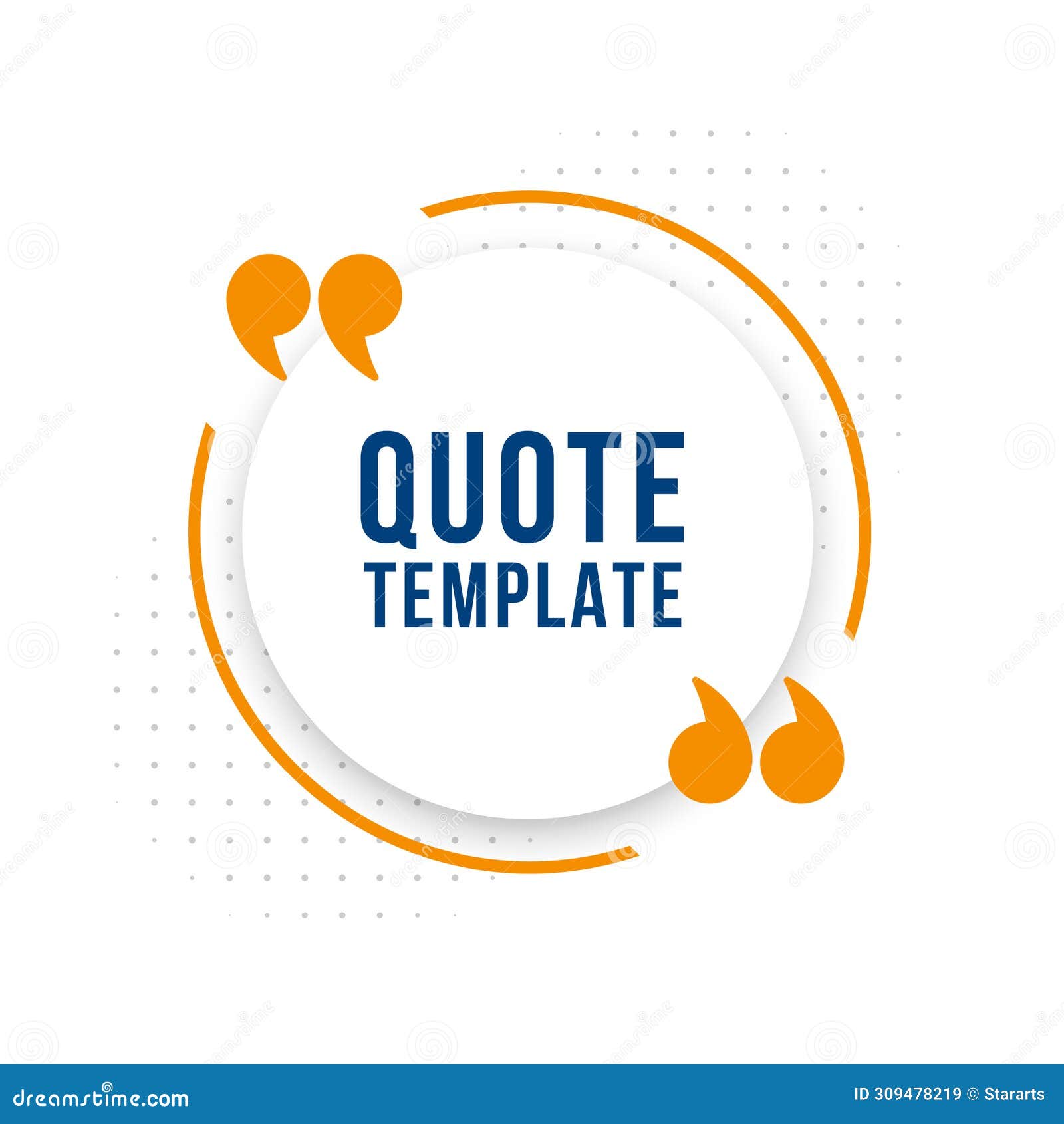 Quote Text Frame Template in Chat Bubble Design Stock Vector ...