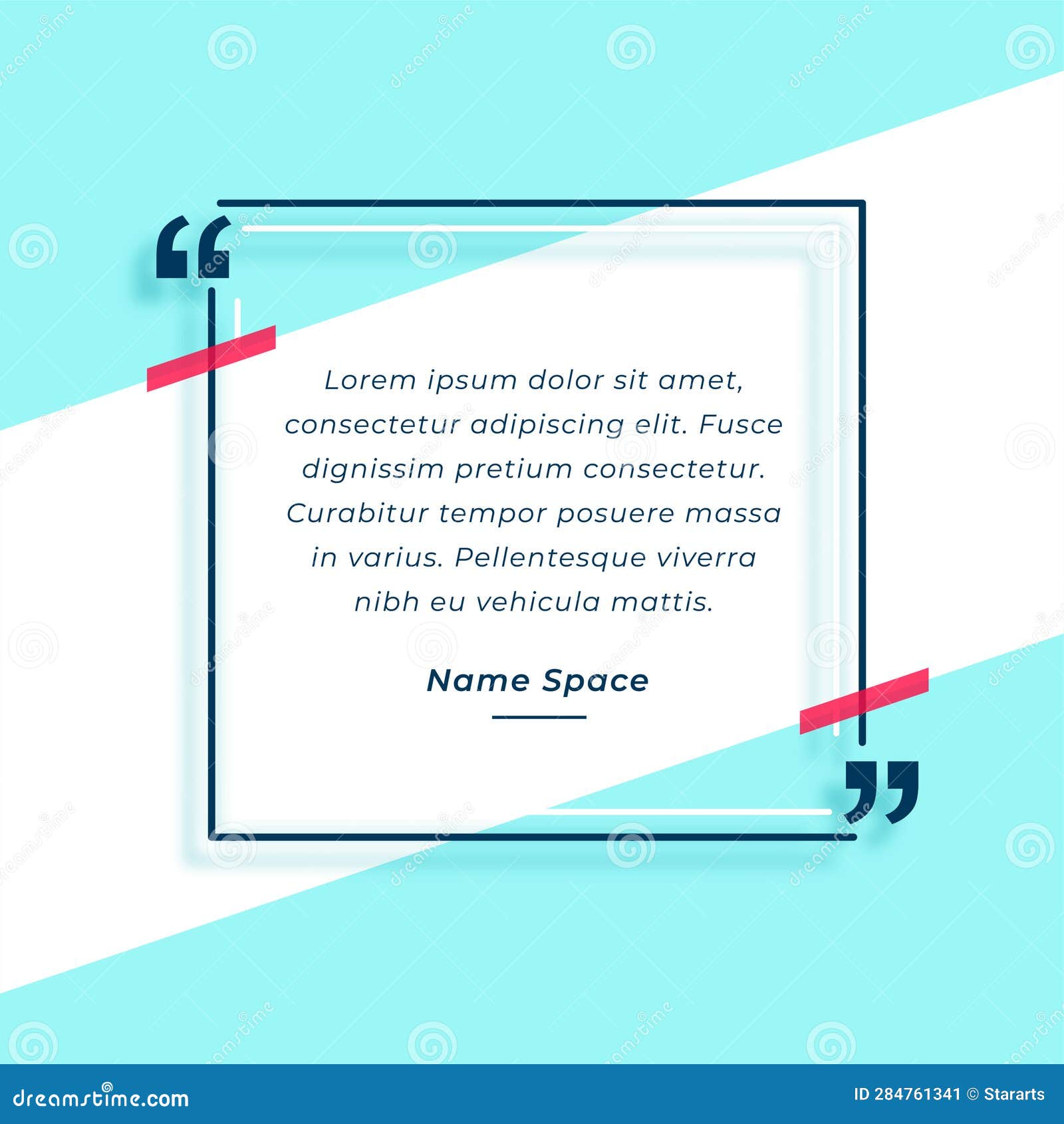 Quote Text Frame Template for Social Media Post Stock Vector ...