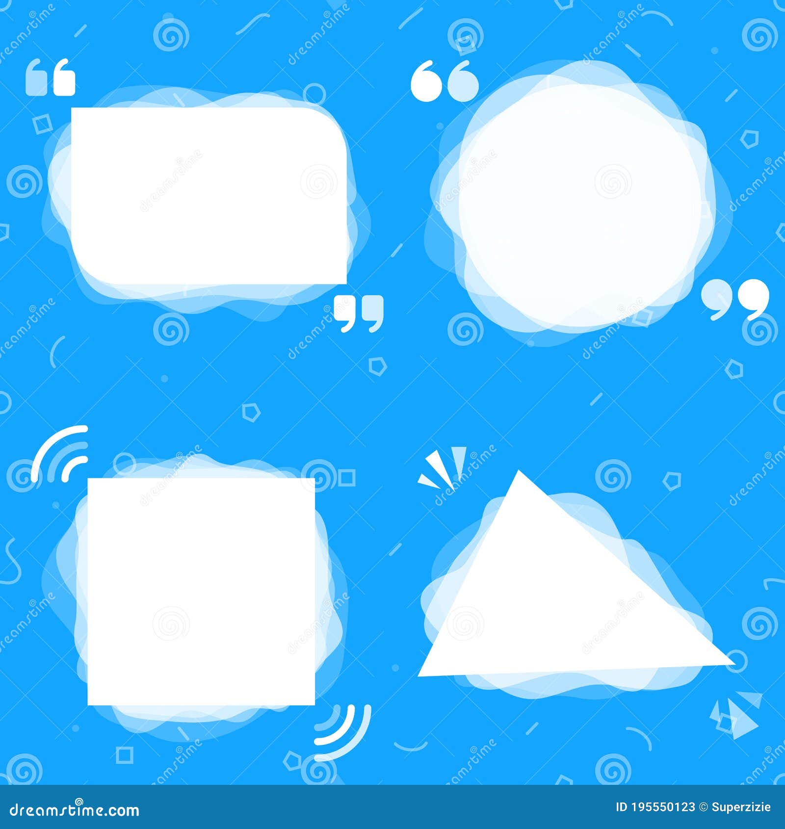 Quote Text Various Shape Box Collection Set Stock Vector - Illustration ...