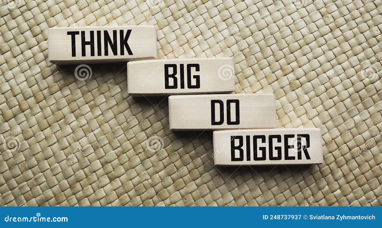 Quote Think Big, Do Big Written on Wooden Blocks Stock Image - Image of ...