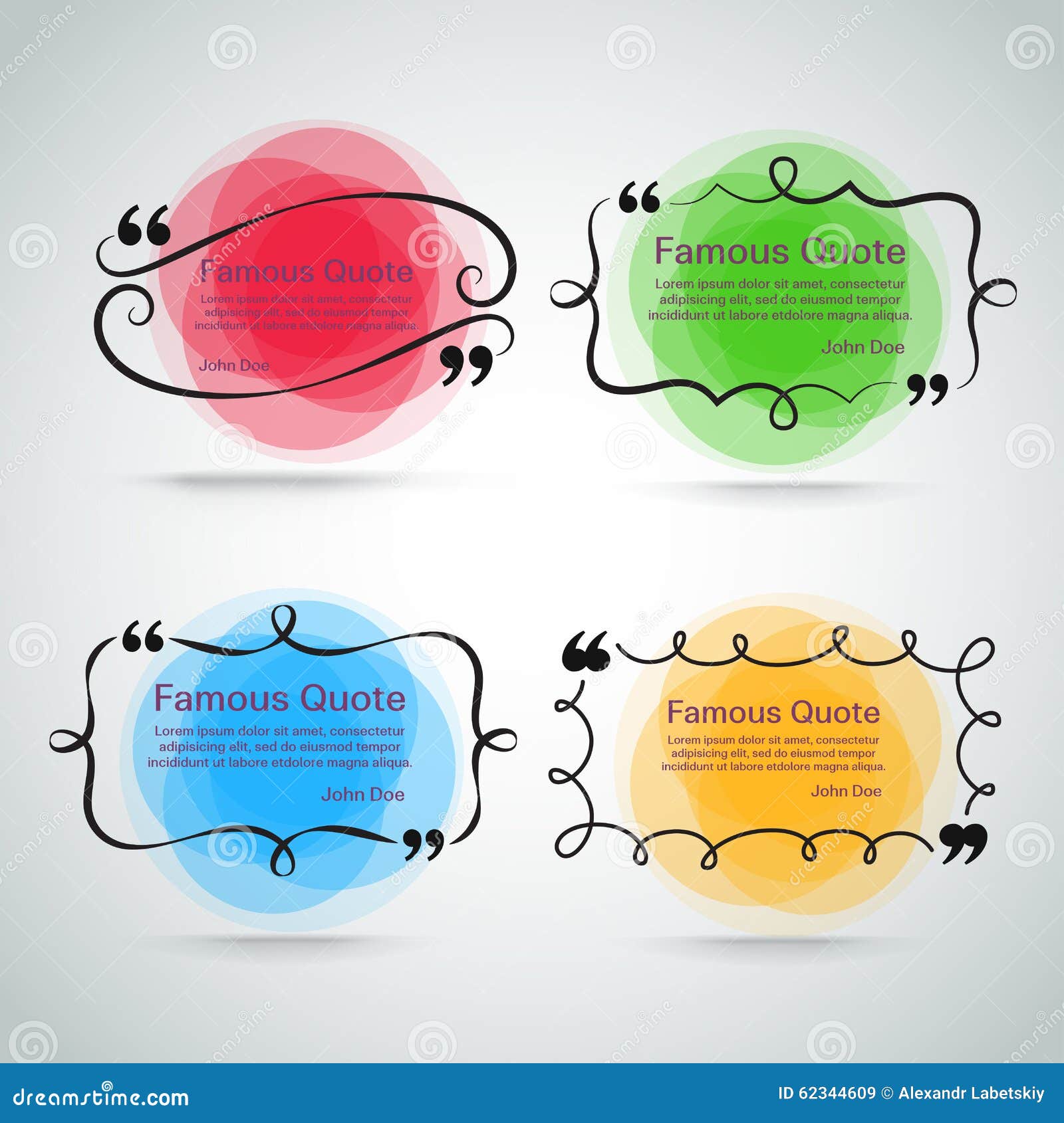 Quote vector border set stock vector. Illustration of graphic - 62344609