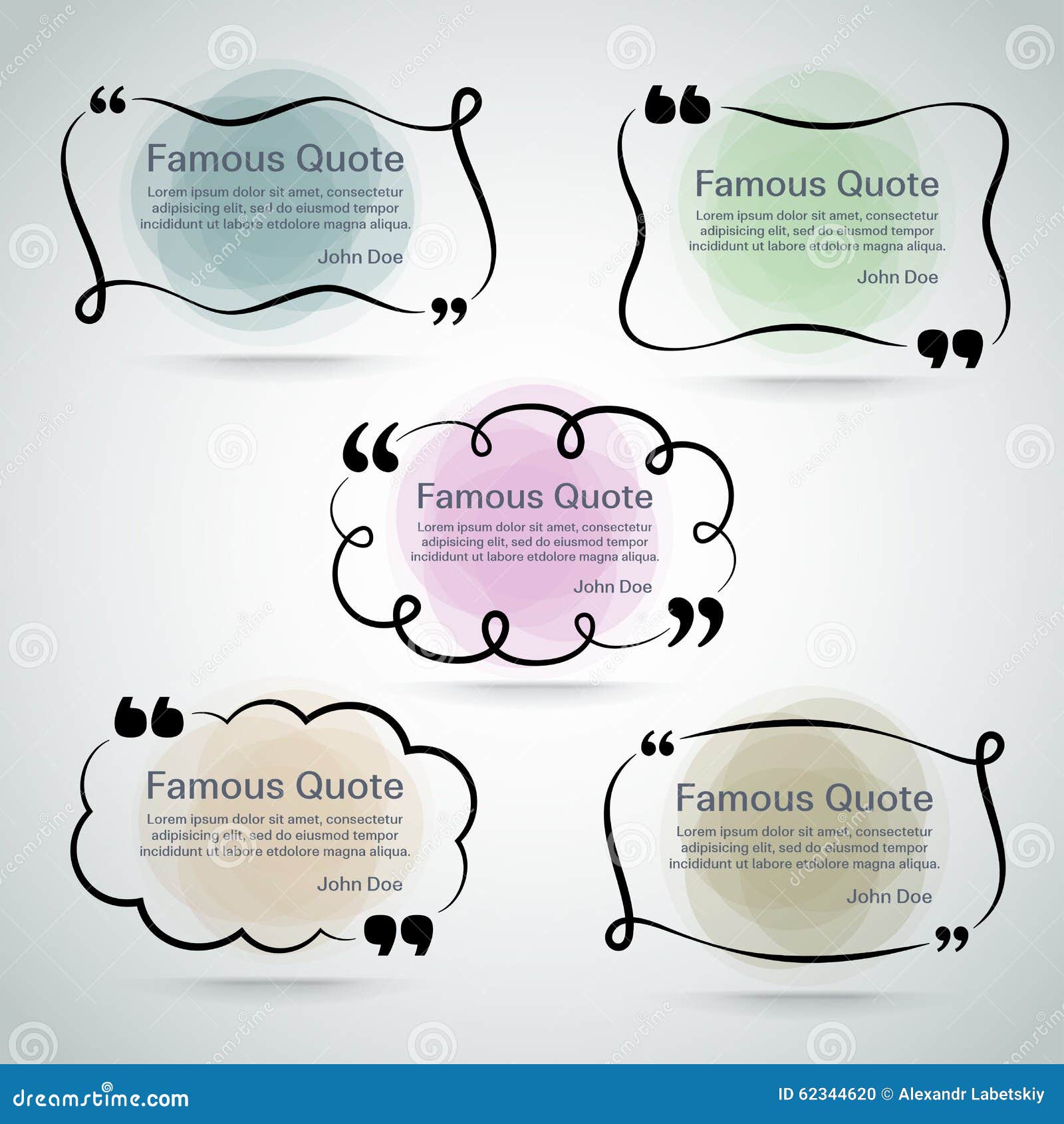 Quote vector border set stock vector. Illustration of concept - 62344620