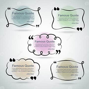 Quote vector border set stock vector. Illustration of concept - 62344620