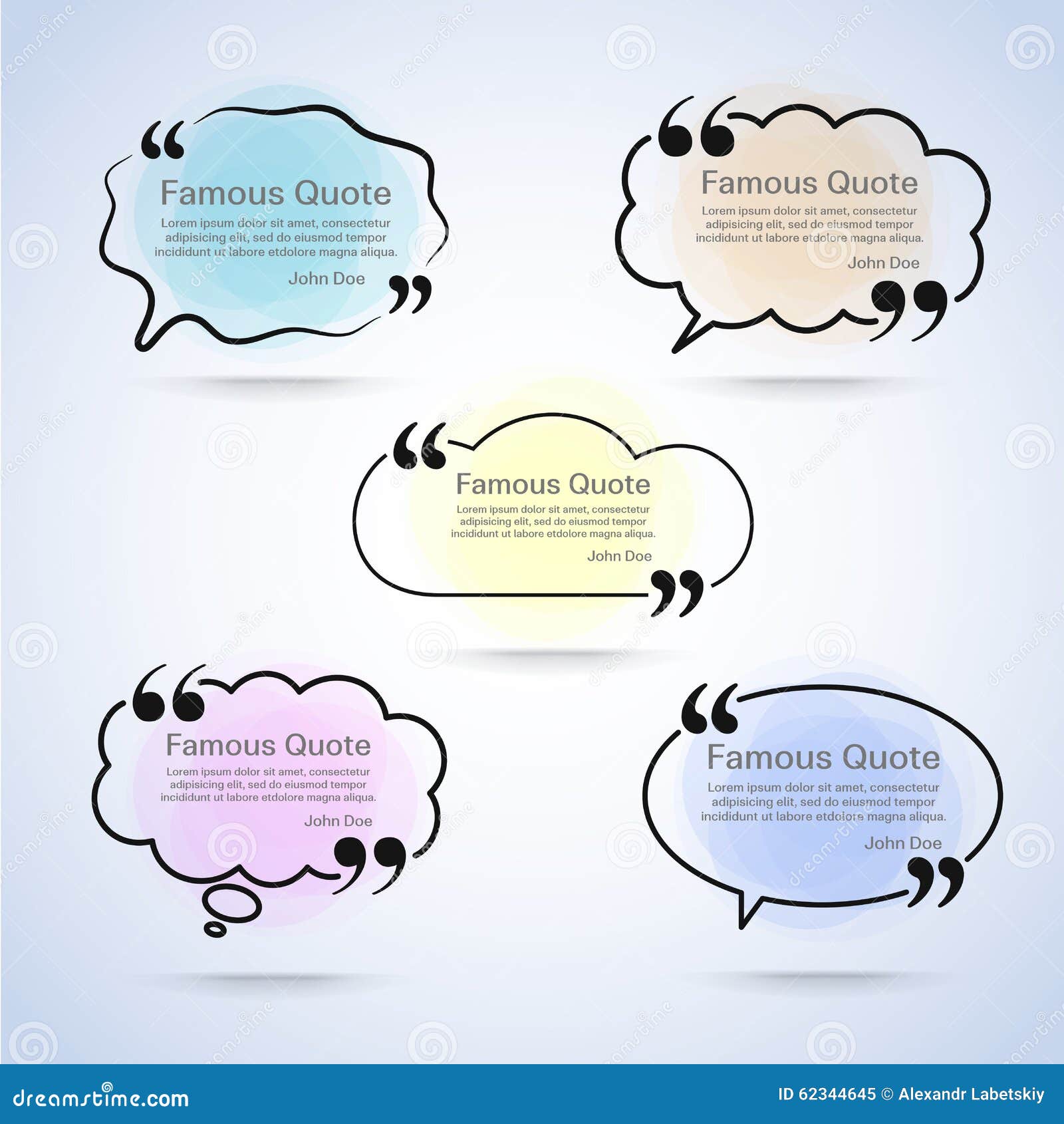 Quote vector border set stock vector. Illustration of info - 62344645